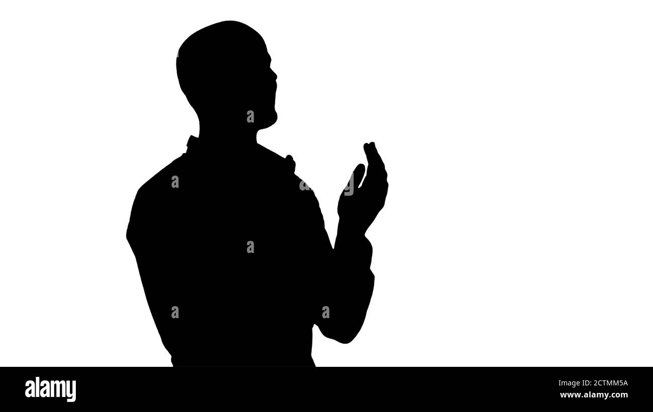 Silhouette Man Clapping High Resolution Stock Photography and Images ...