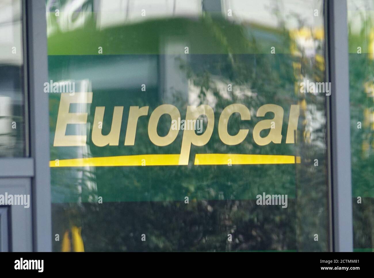 Berlin, Germany. 21st Sep, 2020. A sign inside the branch of the car ...