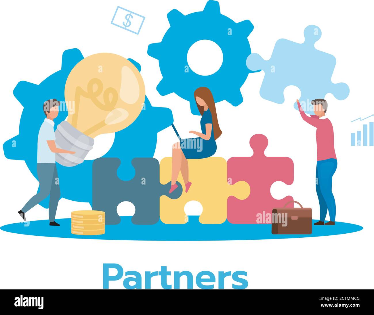 Partners flat vector illustration Stock Vector Image & Art - Alamy