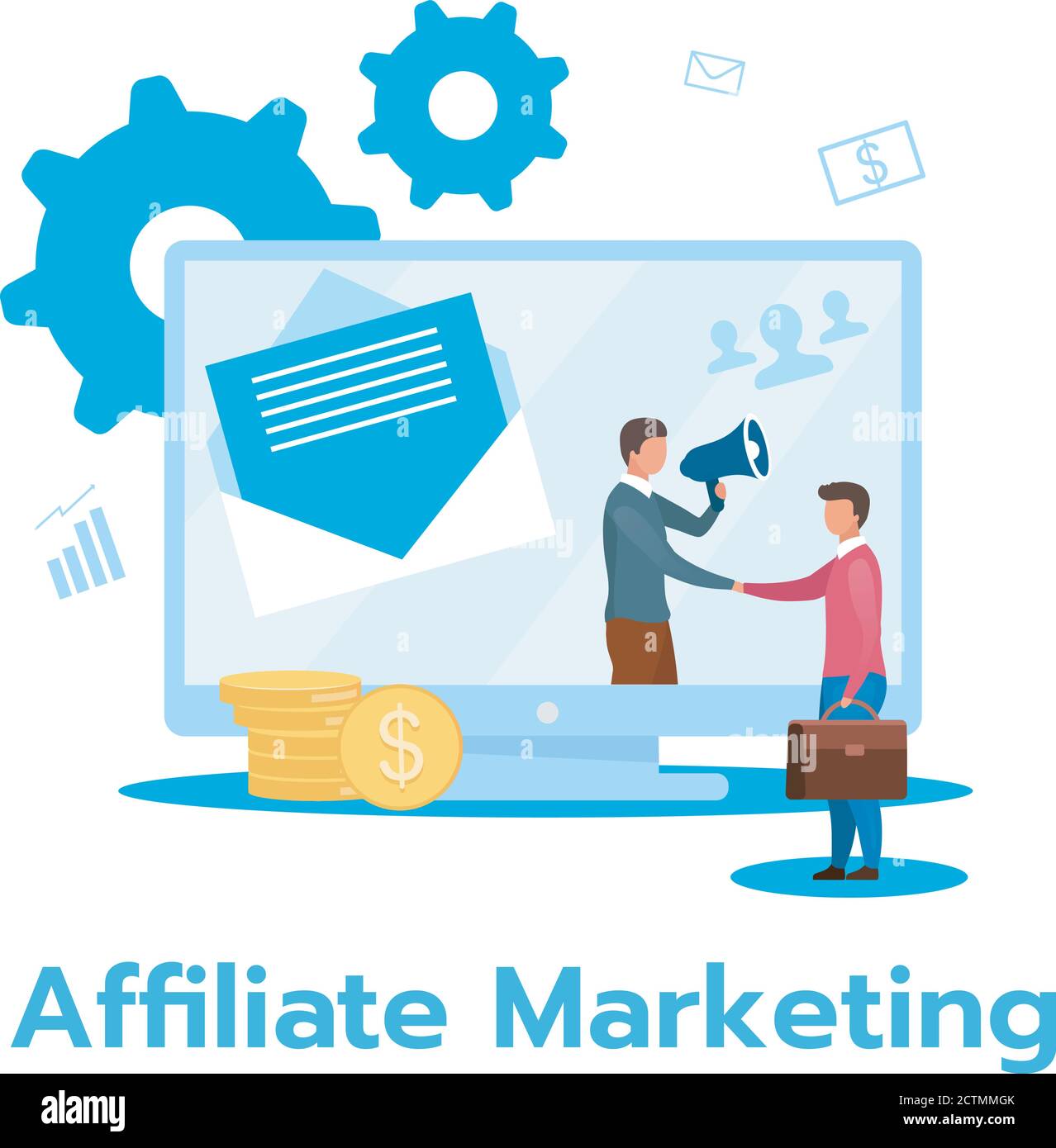 Affiliate marketing flat vector illustration Stock Vector Image & Art ...