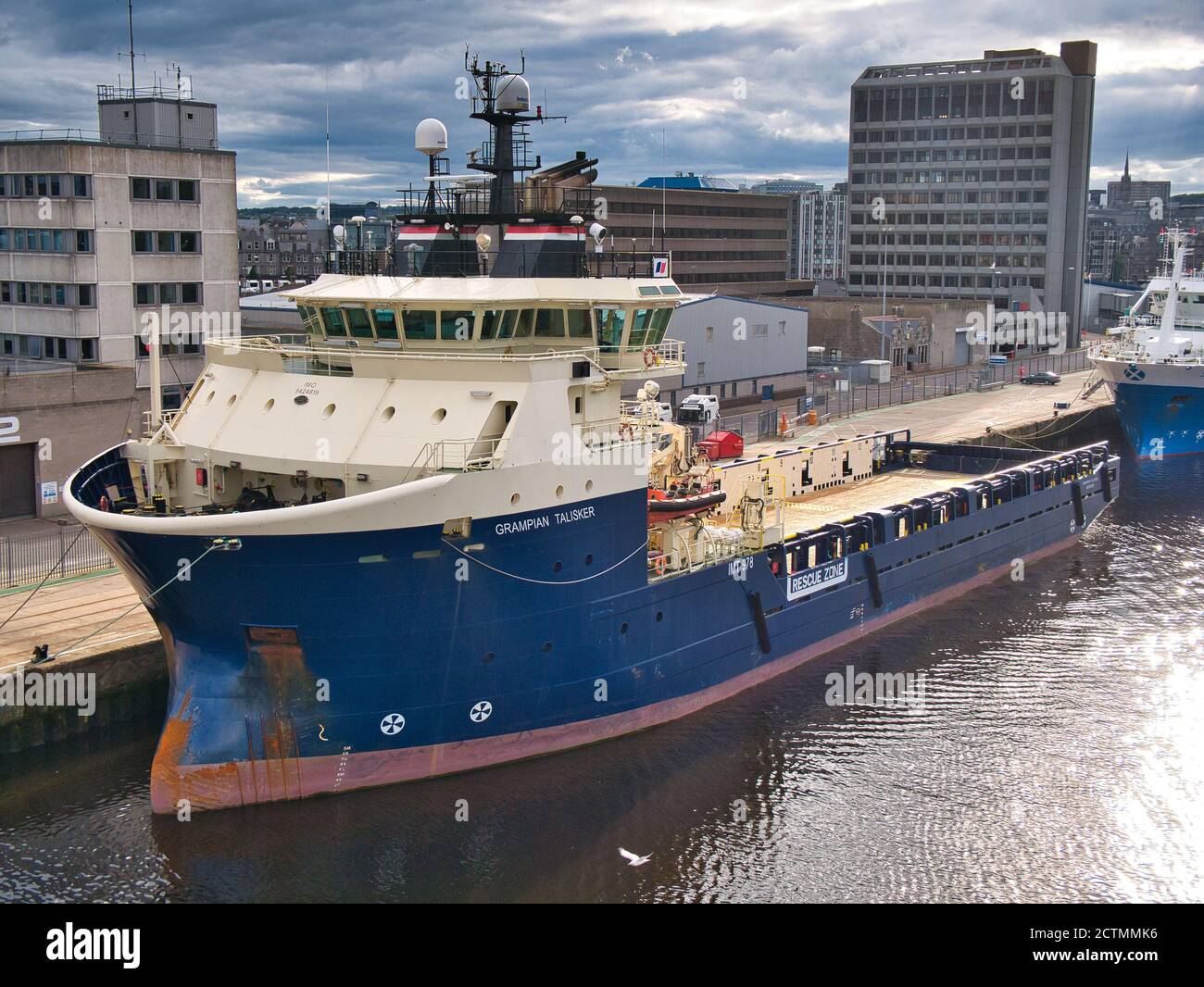 Moored in the Port of Aberdeen, Scotland, the Grampian Talisker, an ...