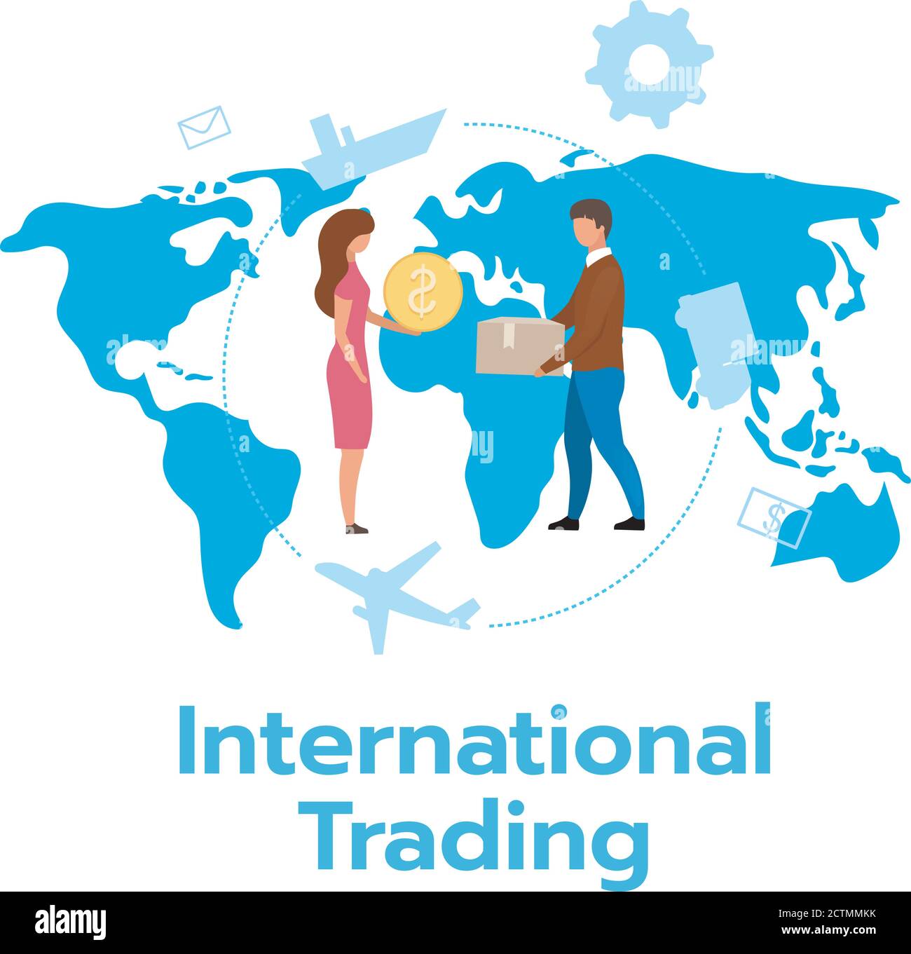 International trading flat vector illustration Stock Vector Image & Art ...