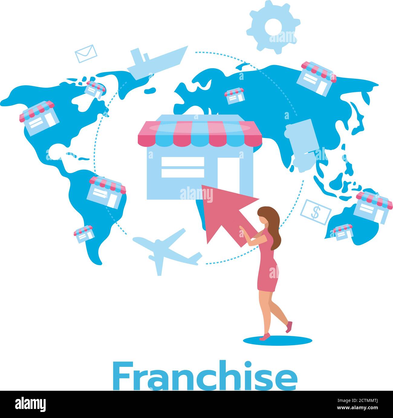 Franchise flat vector illustration Stock Vector Image & Art - Alamy