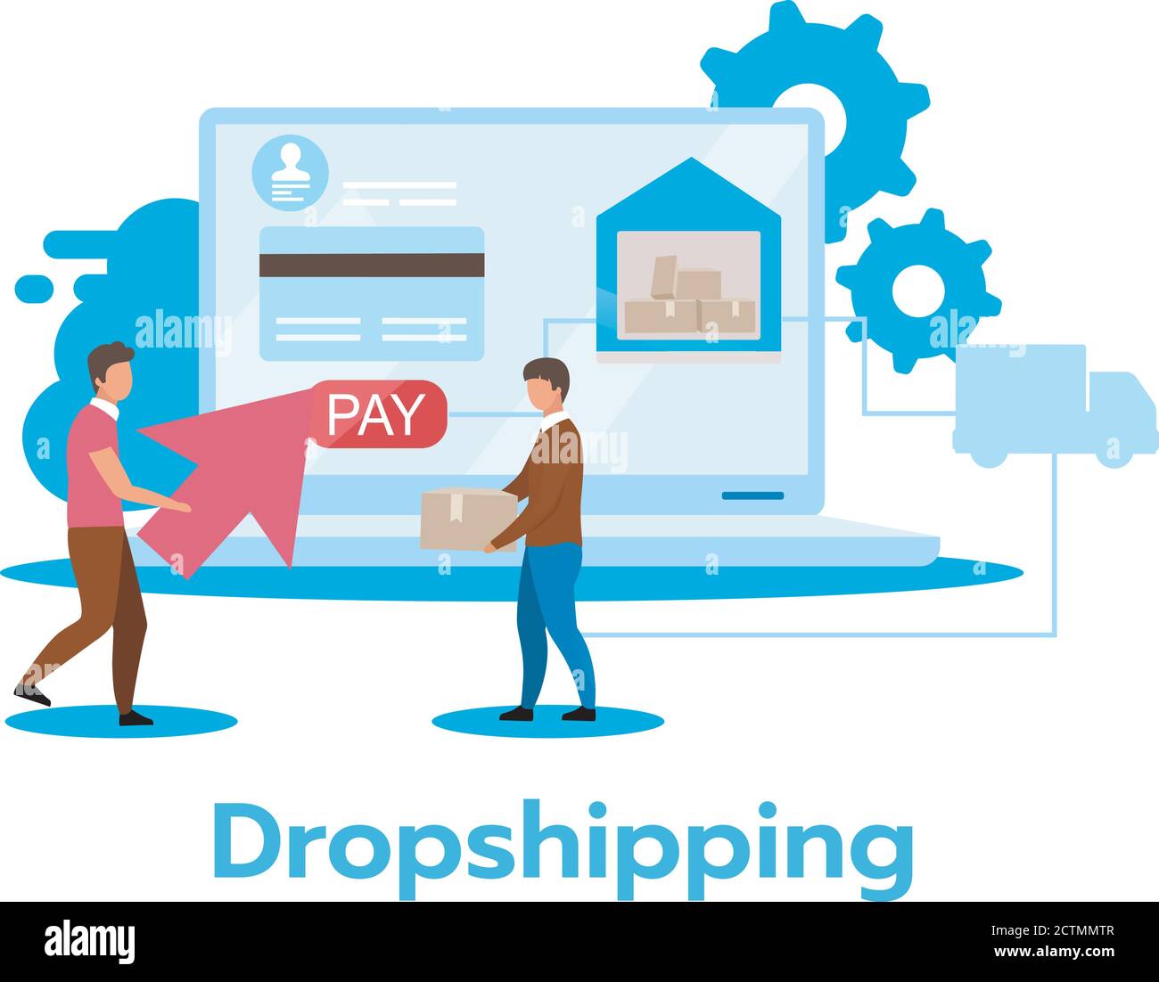 Dropshipping flat vector illustration Stock Vector Image & Art - Alamy