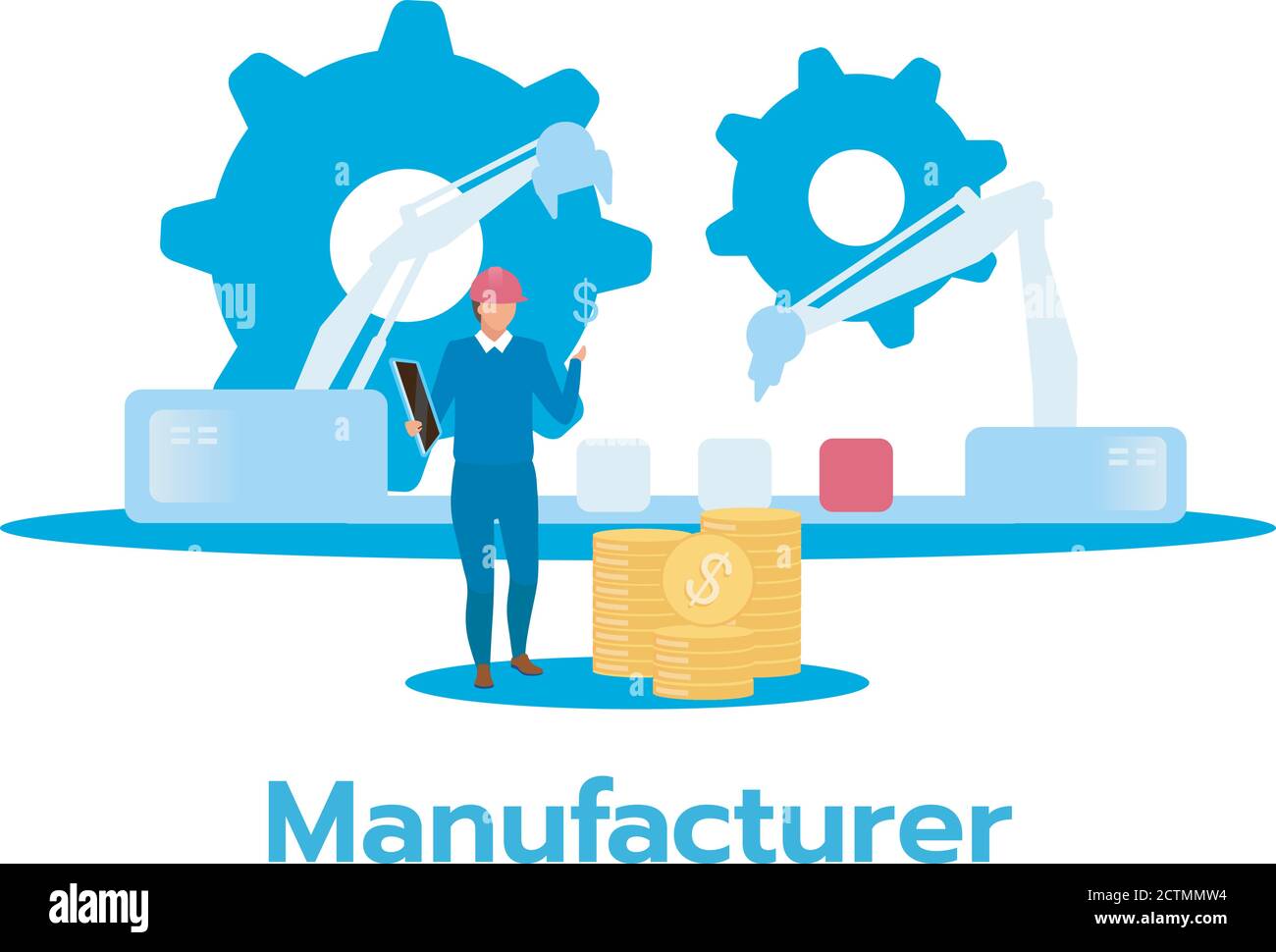 Manufacturer flat vector illustration Stock Vector Image & Art - Alamy