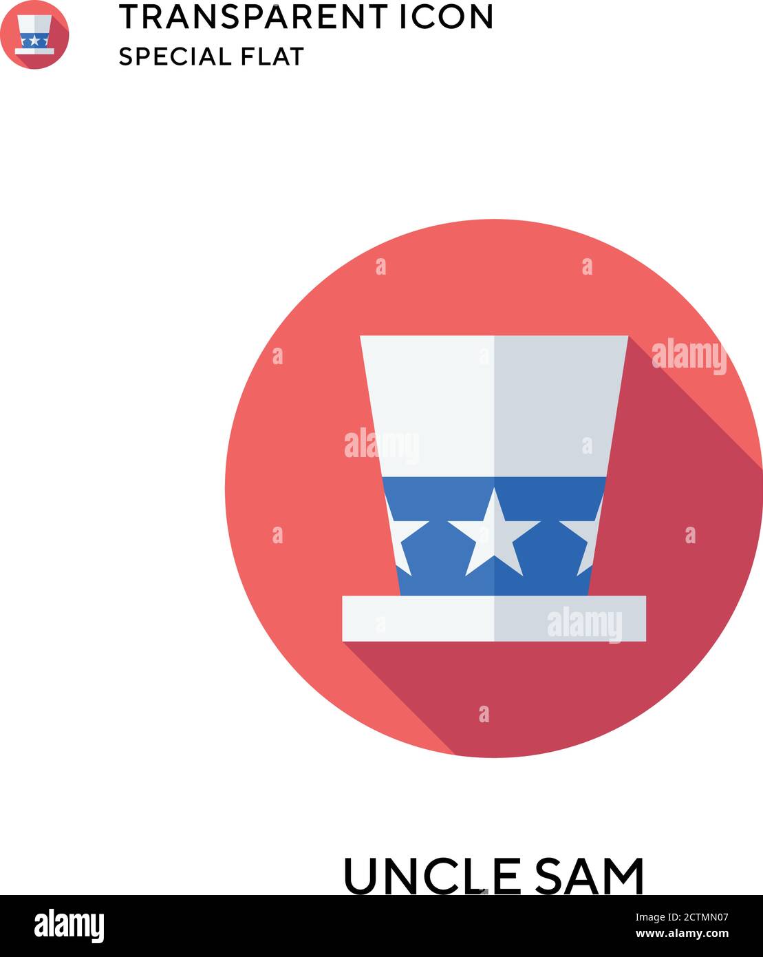Uncle sam vector icon. Flat style illustration. EPS 10 vector Stock ...