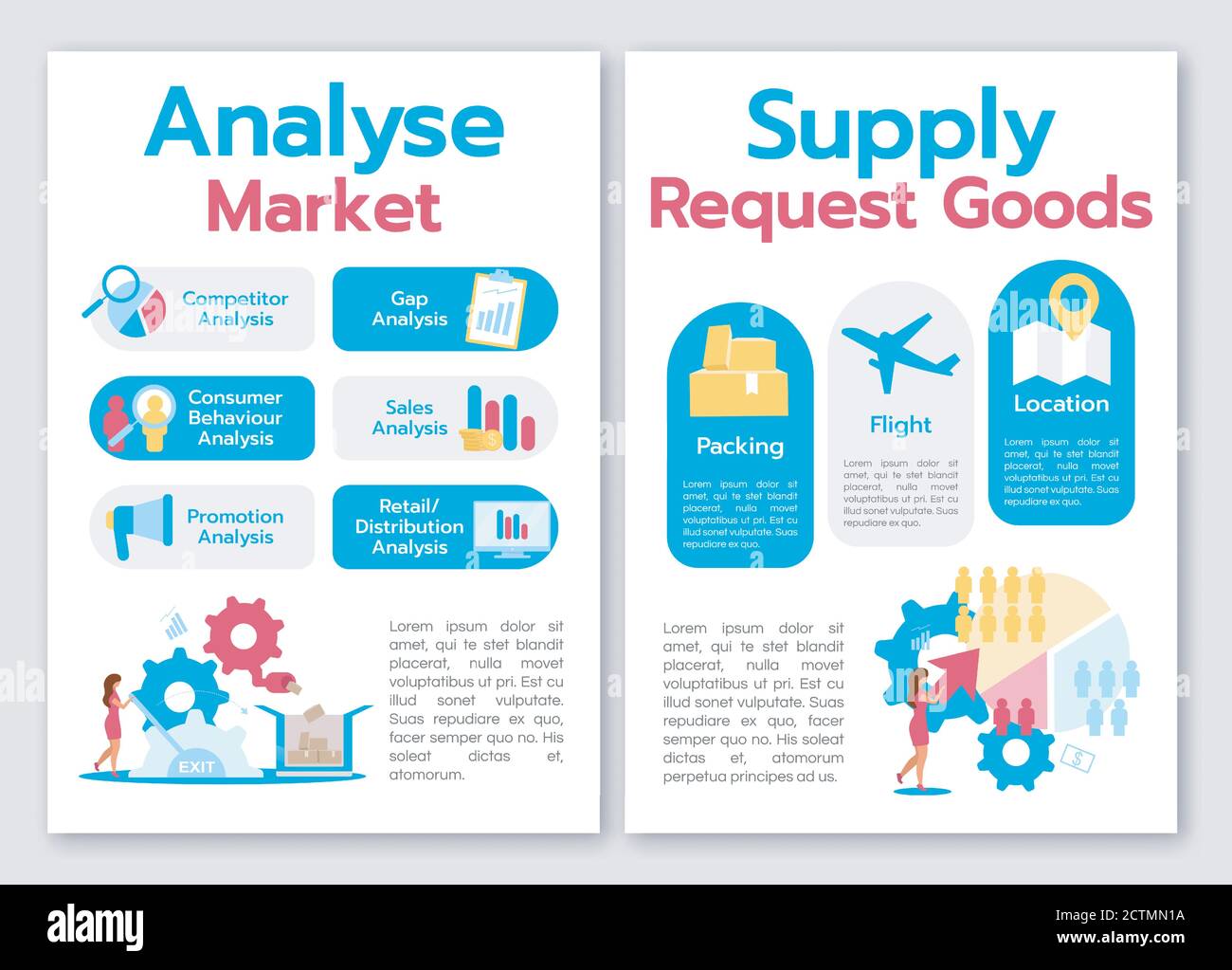 Analyse market brochure template Stock Vector Image & Art - Alamy