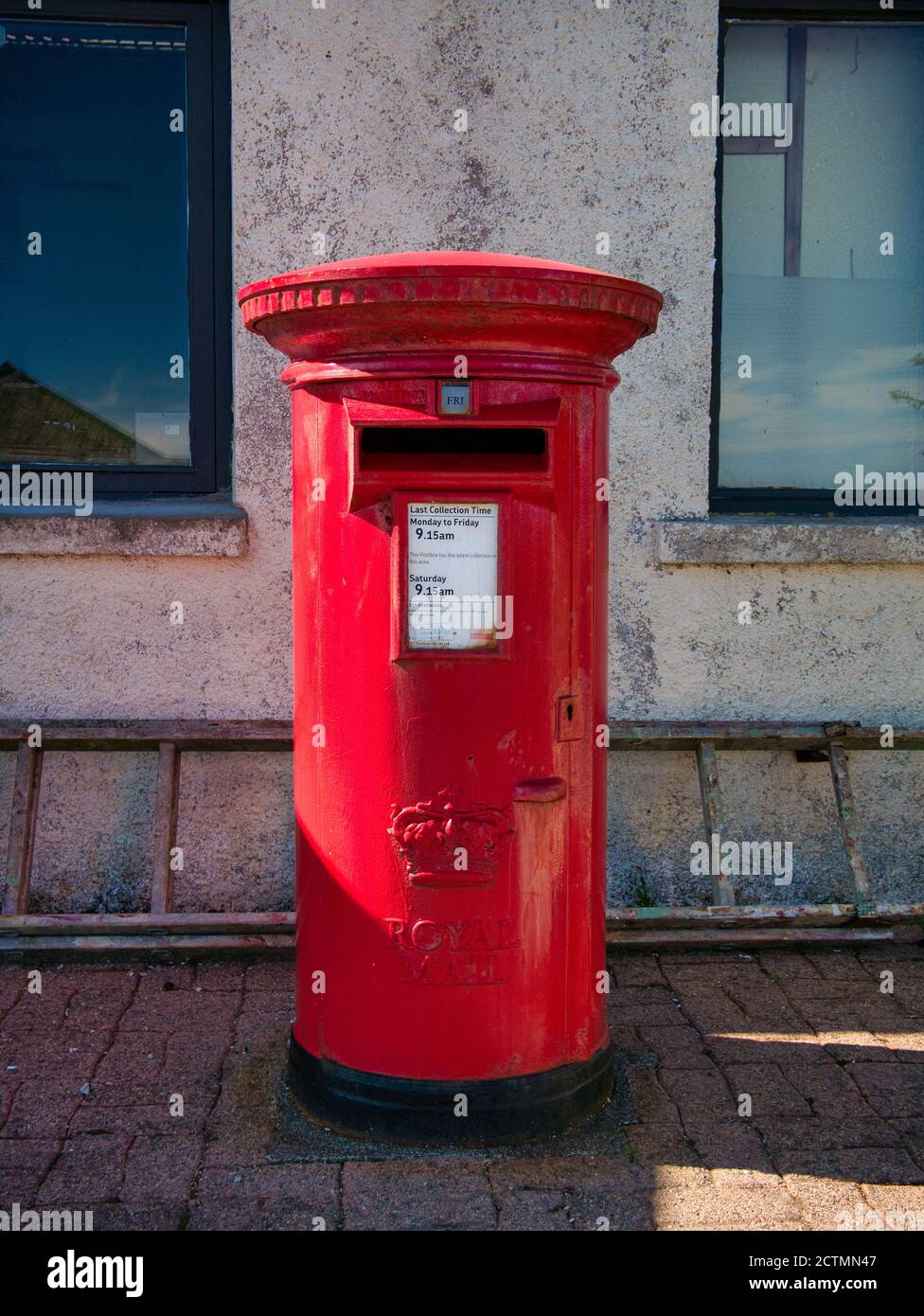 The post box at the UK's most northerly post office at Baltasound on ...
