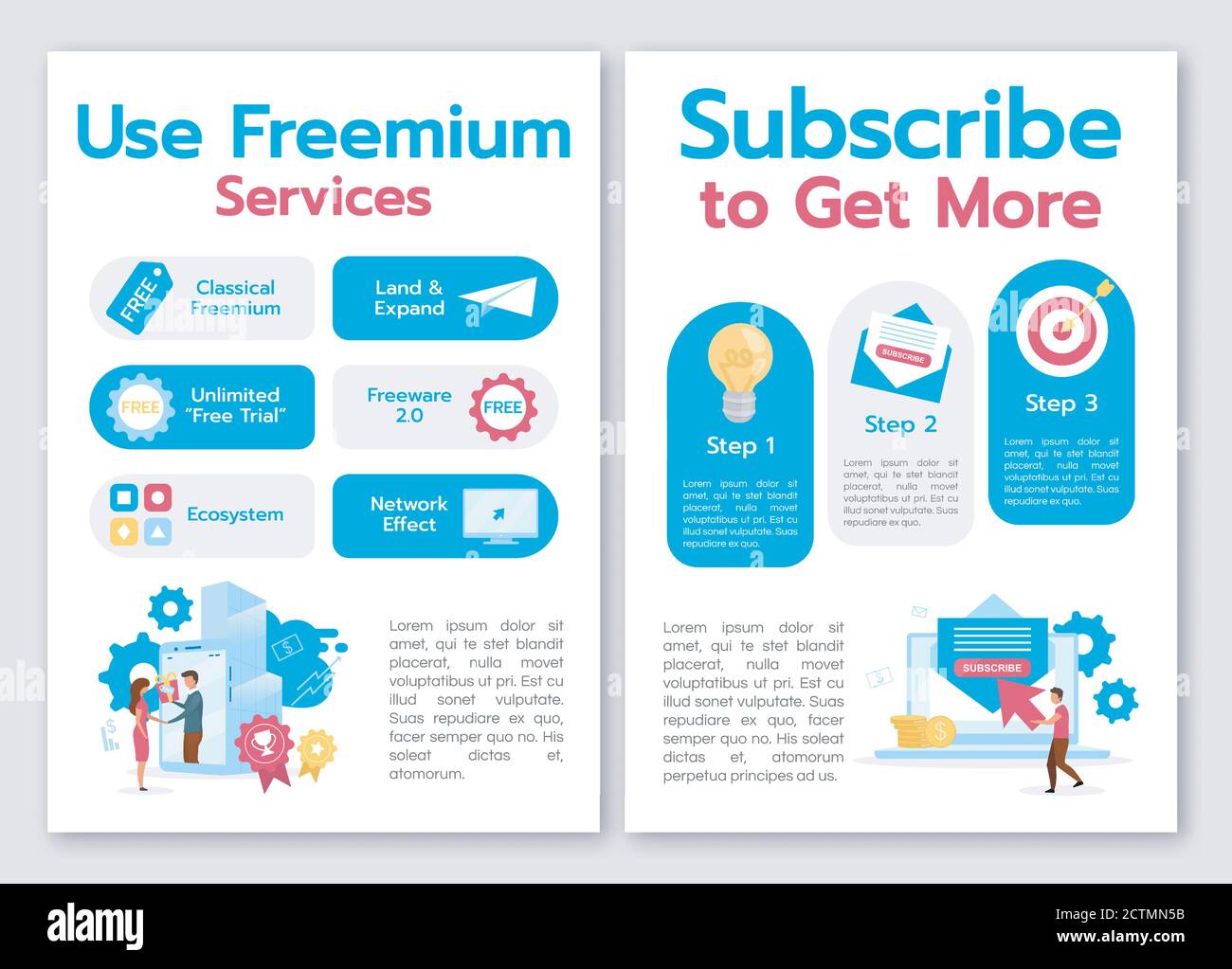 Use freemium services brochure template Stock Vector Image & Art - Alamy
