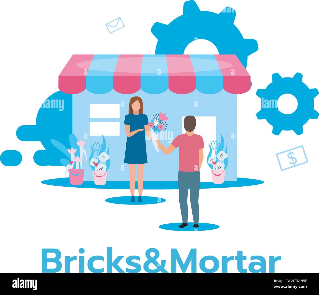 Bricks and mortar flat vector illustration Stock Vector Image & Art - Alamy