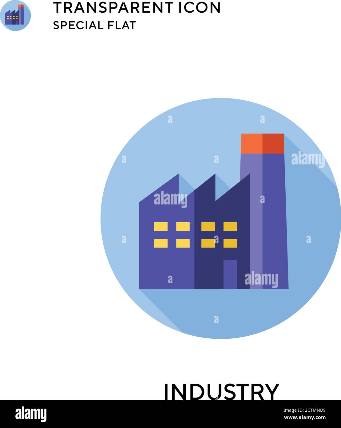 Industry vector icon. Flat style illustration. EPS 10 vector Stock ...