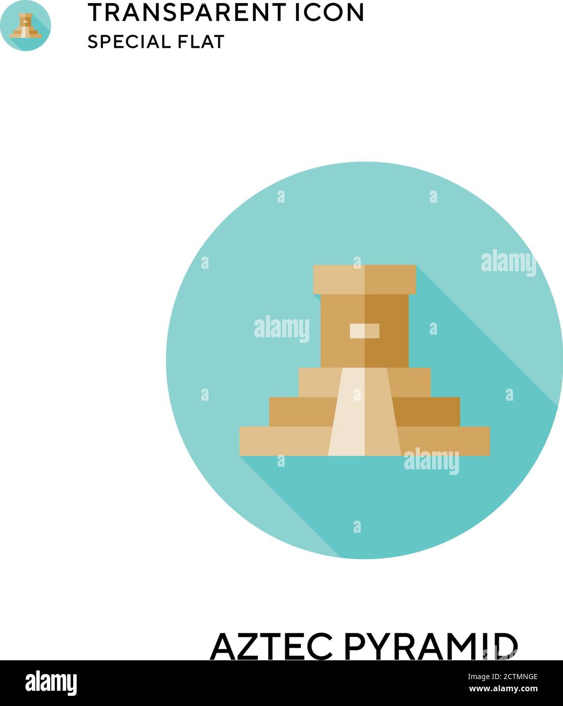 Aztec pyramid vector icon. Flat style illustration. EPS 10 vector Stock Vector Image & Art - Alamy