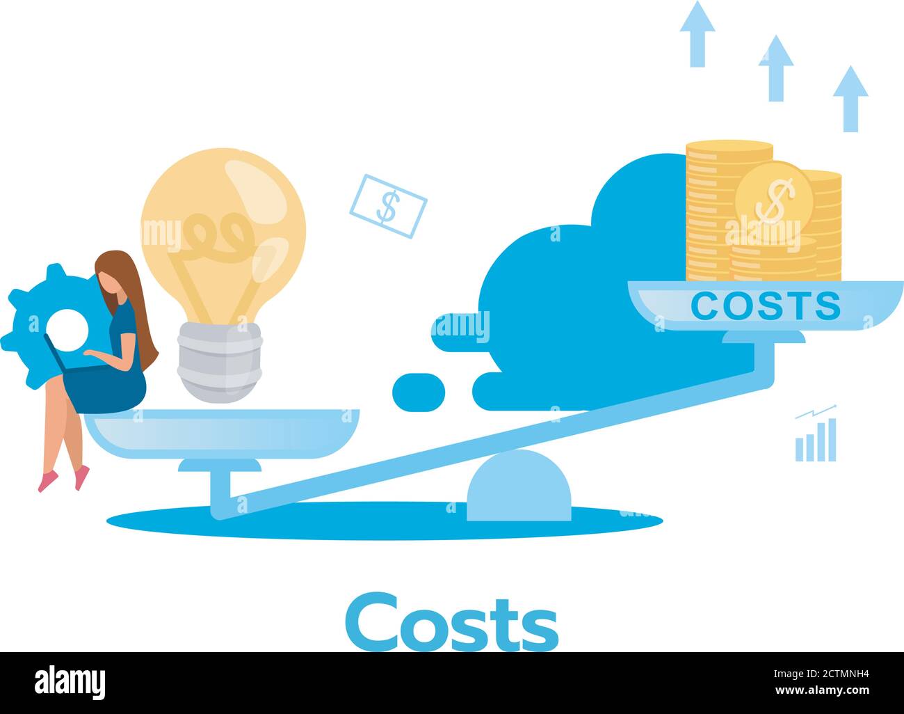 Costs flat vector illustration Stock Vector Image & Art - Alamy