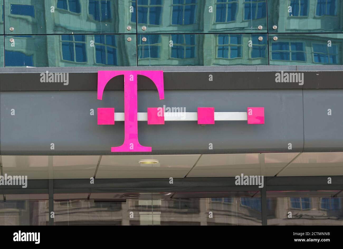 Berlin, Germany. 21st Sep, 2020. The Deutsche Telekom logo at the ...