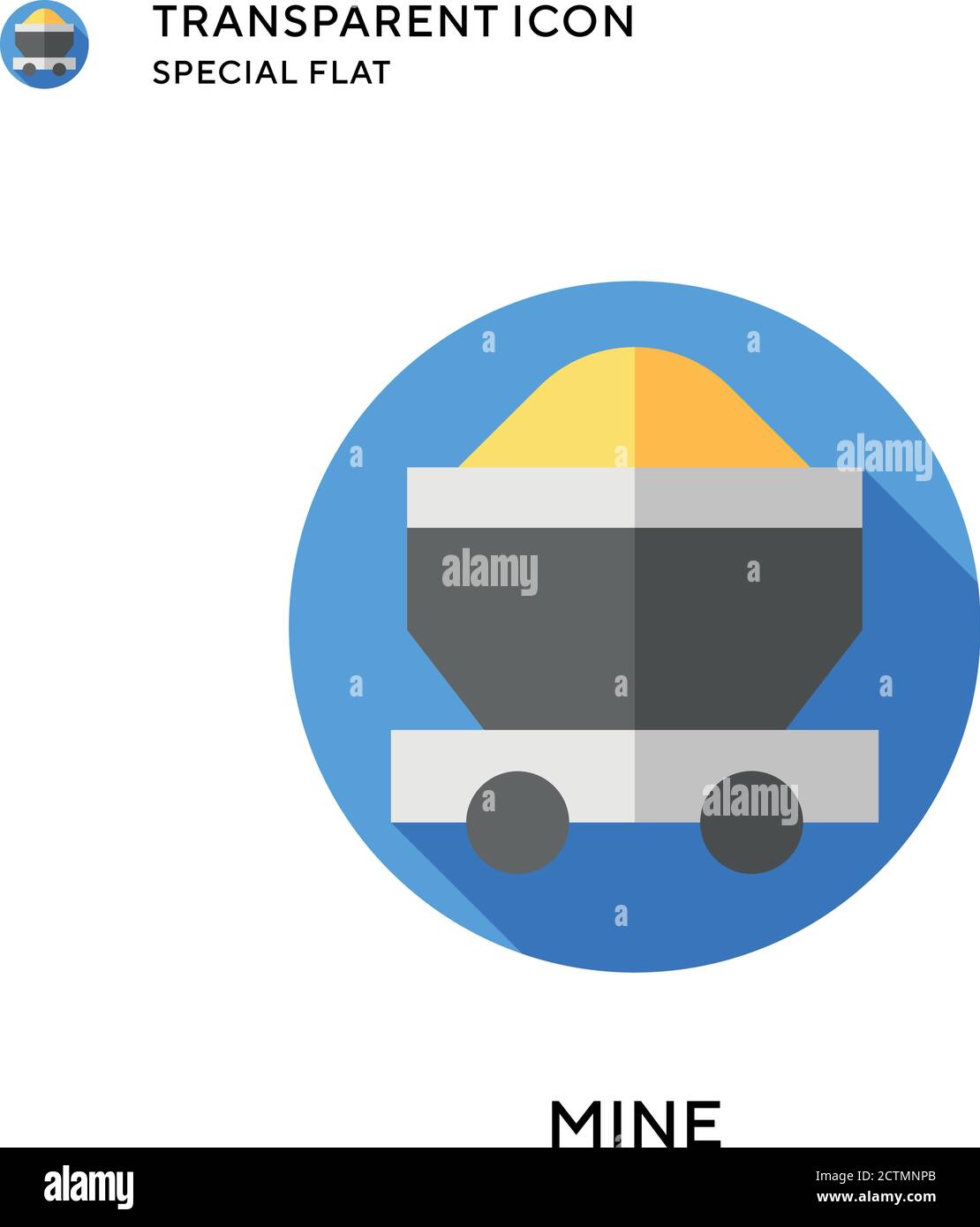 Mine vector icon. Flat style illustration. EPS 10 vector Stock Vector ...