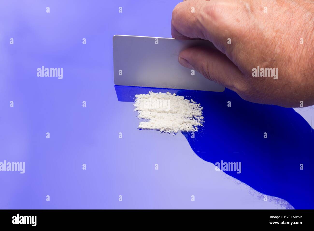 White powders, lines of white powders, addictive, dangerous and illegal ...