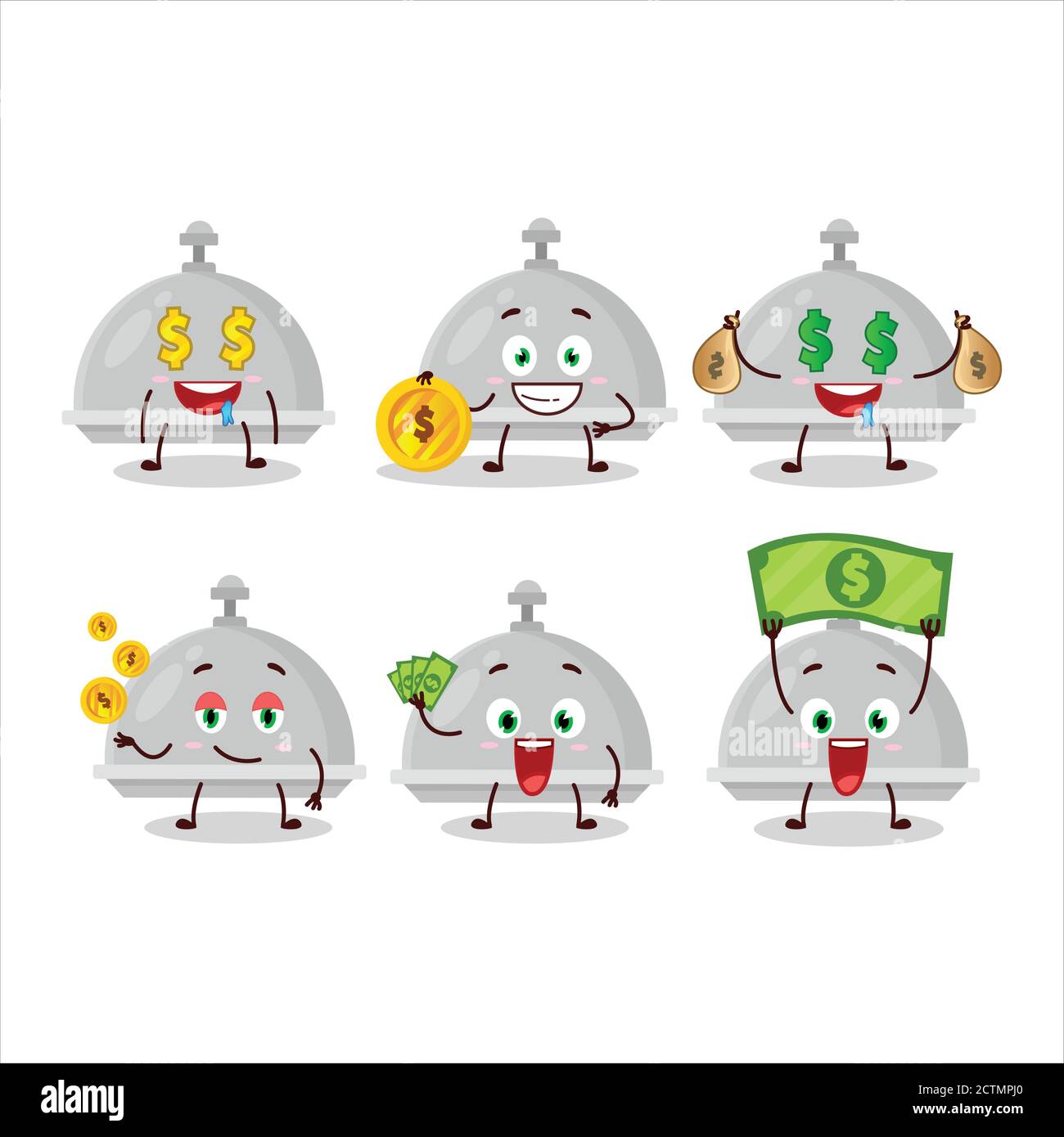 Bag of coins silver cartoon Stock Vector Images - Alamy