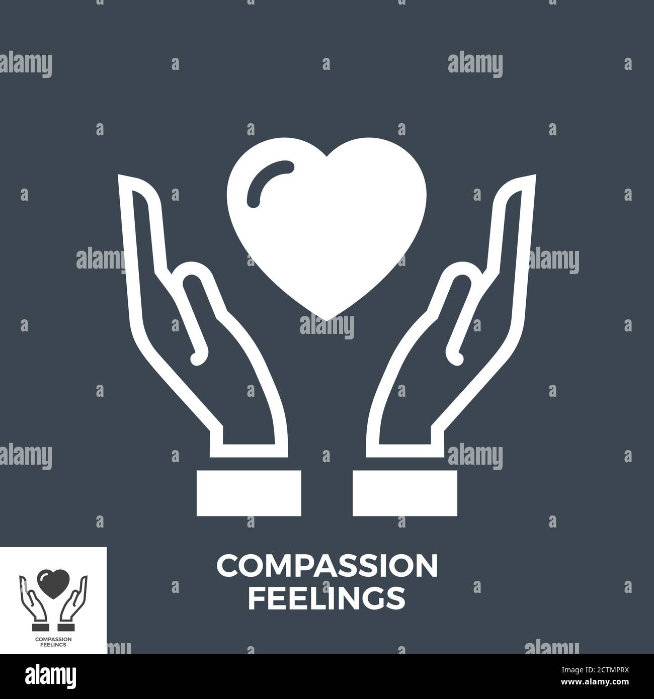 Compassion Feelings Glyph Vector Icon Stock Vector Image & Art - Alamy