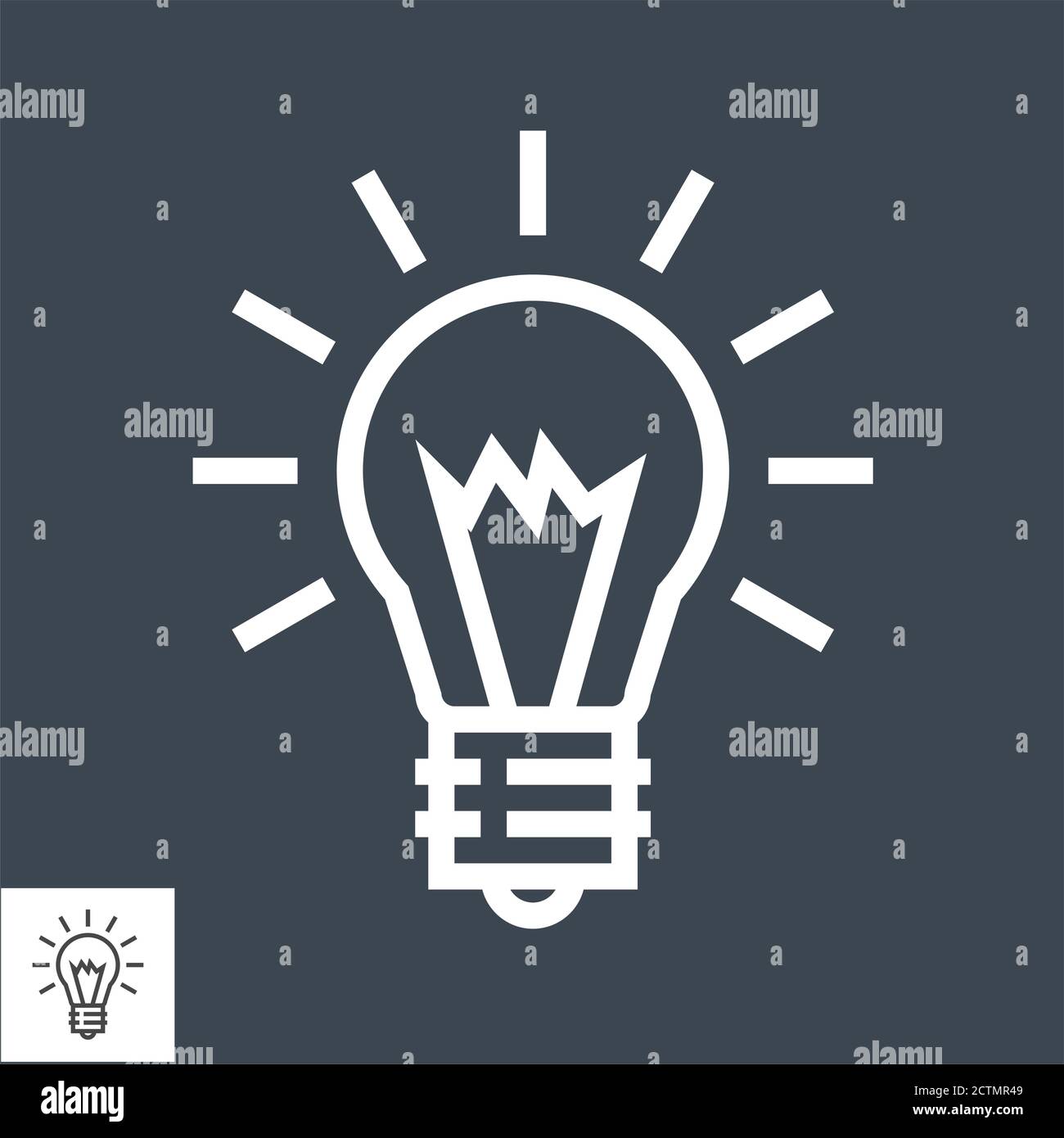 Bulb Thin Line Vector Icon Stock Vector Image & Art - Alamy
