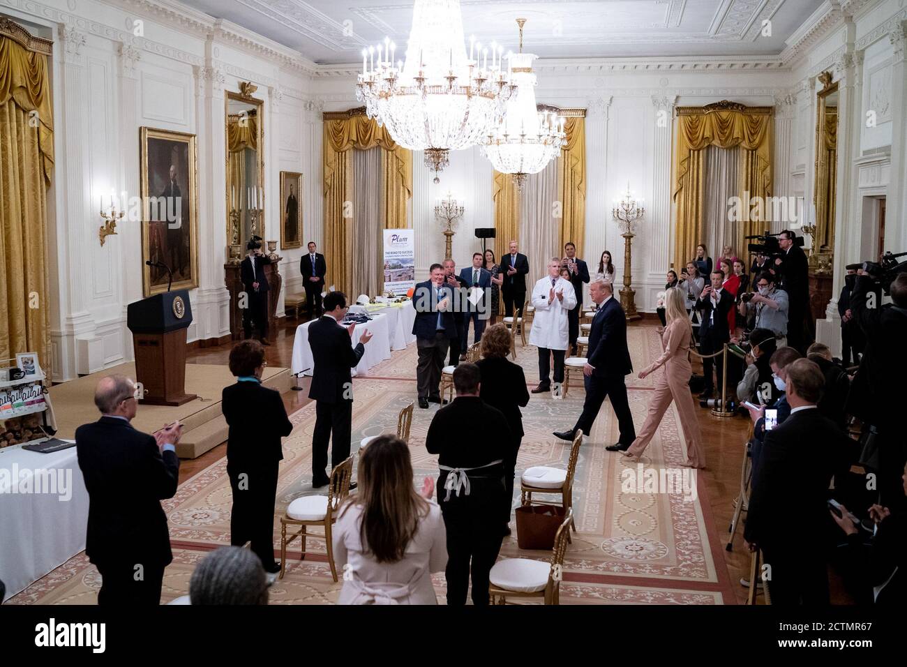 On April 28, 2020, President Donald Trump and Ivanka Trump attended an ...