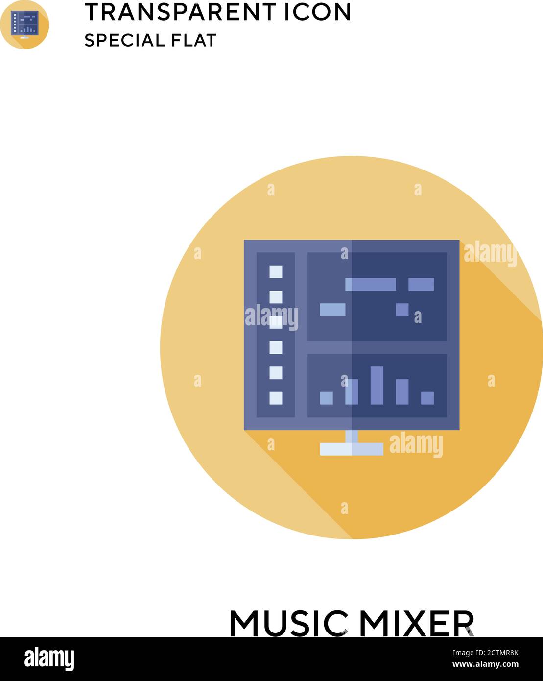 Music mixer vector icon. Flat style illustration. EPS 10 vector Stock ...