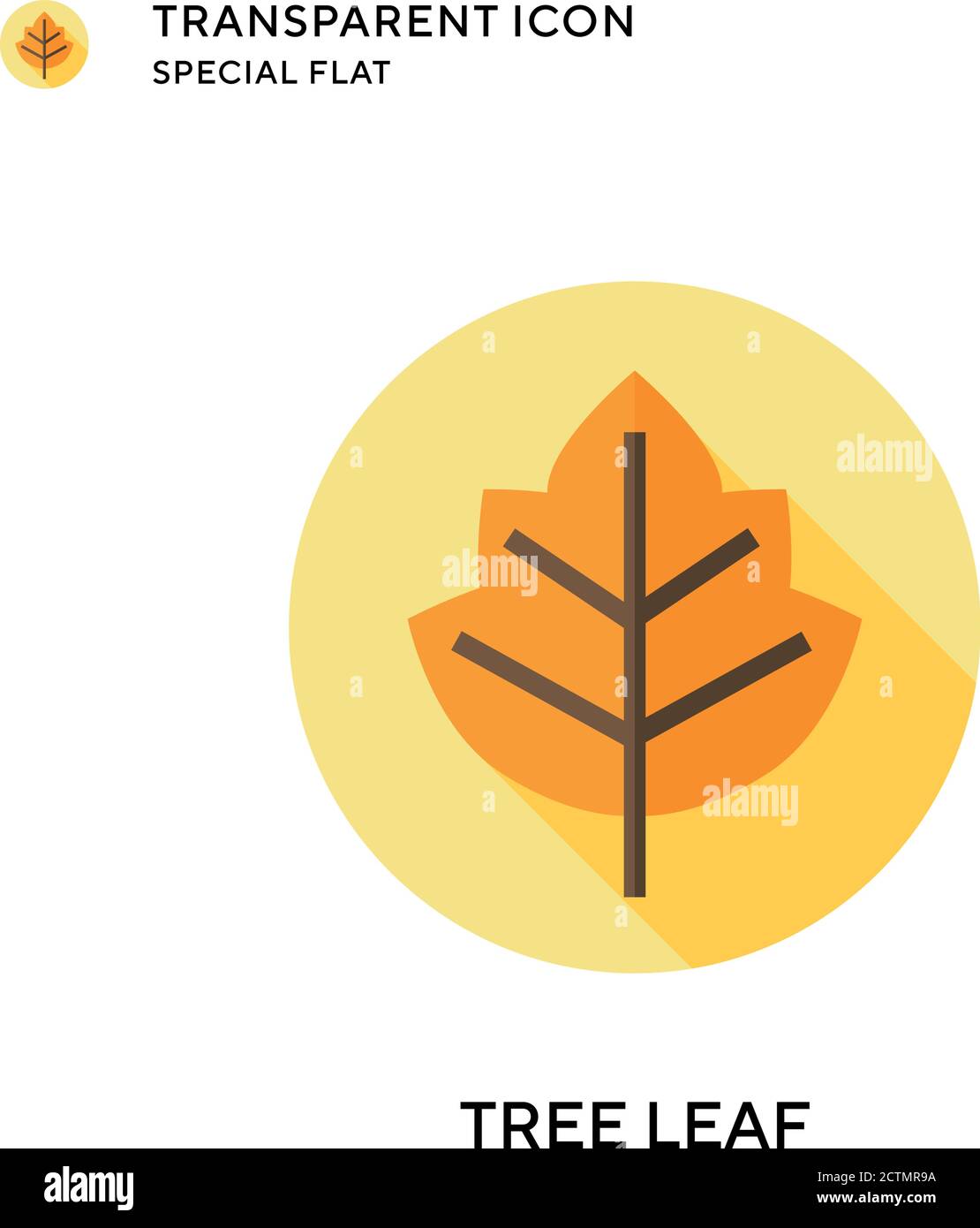 Tree leaf vector icon. Flat style illustration. EPS 10 vector Stock ...