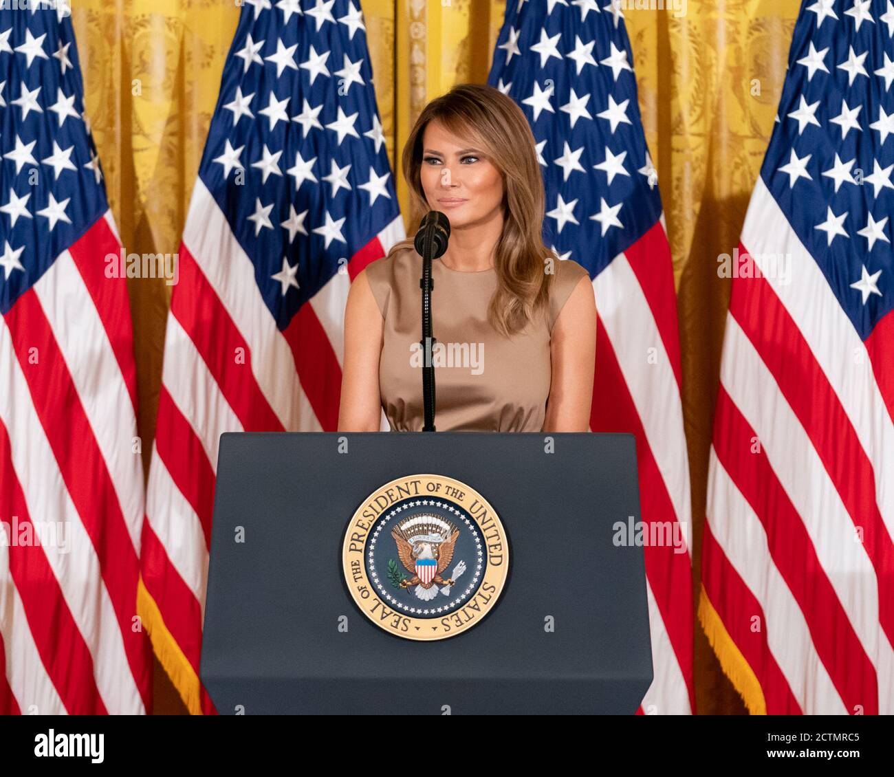 On May 22, 2020, First Lady Melania Trump delivered remarks during a ...