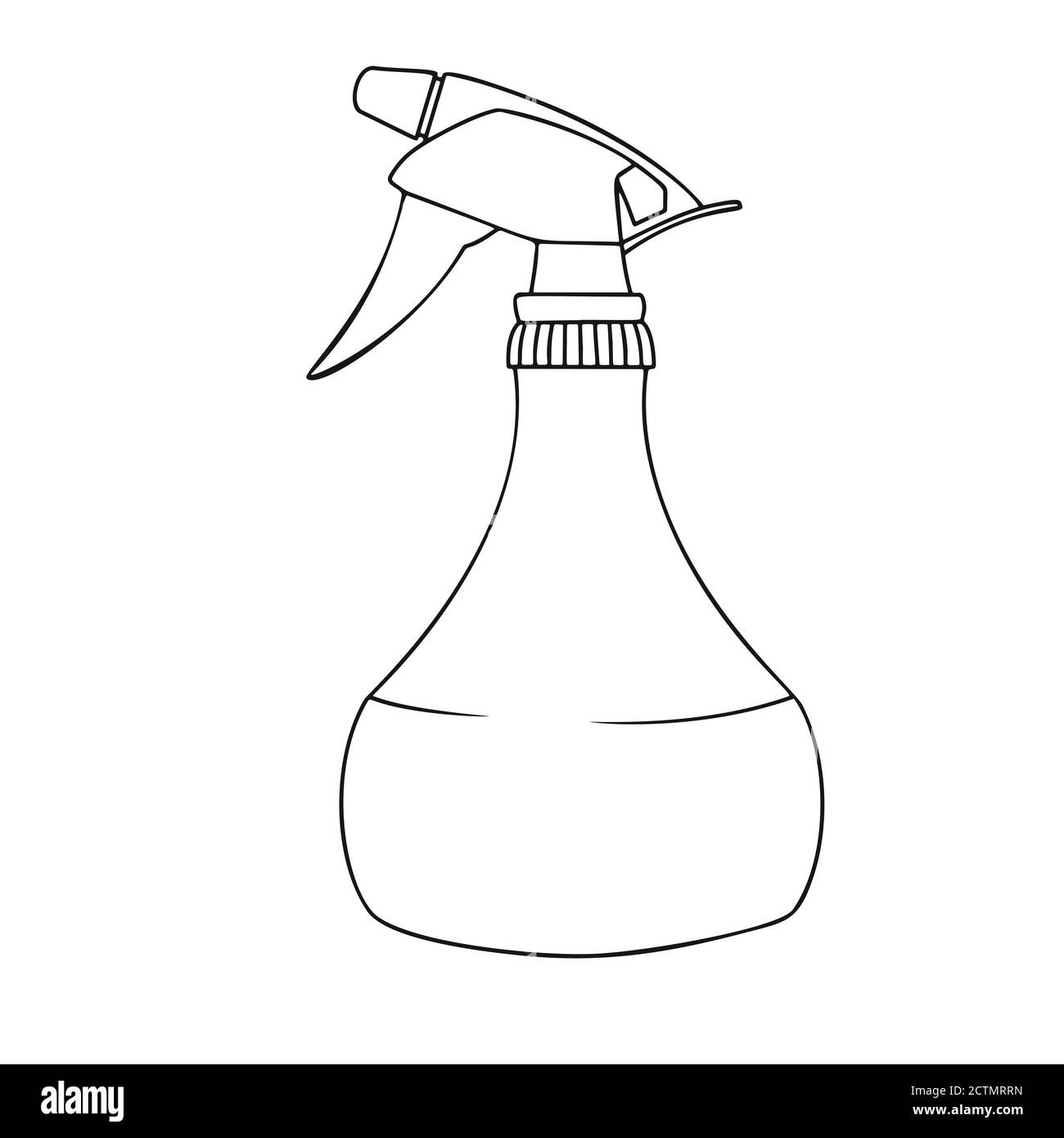 Sketch garden sprayer. Bottle aerosol isolated on a white background ...