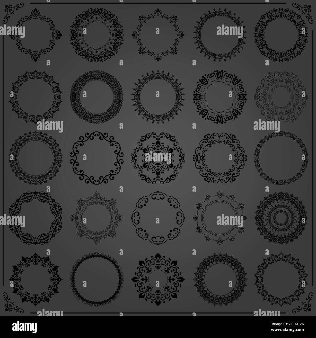 Set of Vector Round Patterns Stock Vector Image & Art - Alamy