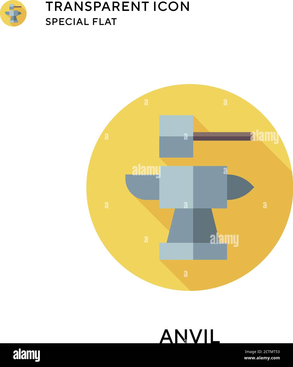 Anvil vector icon. Flat style illustration. EPS 10 vector Stock Vector ...