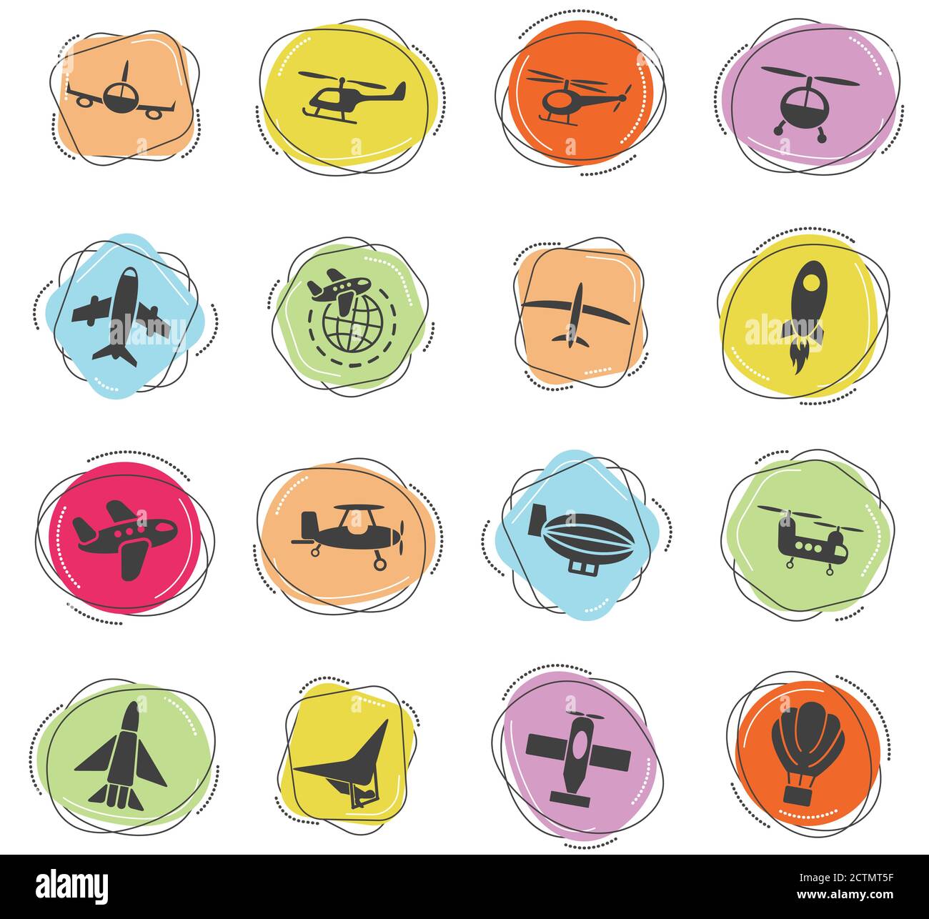 air transport icon set Stock Vector Image & Art - Alamy