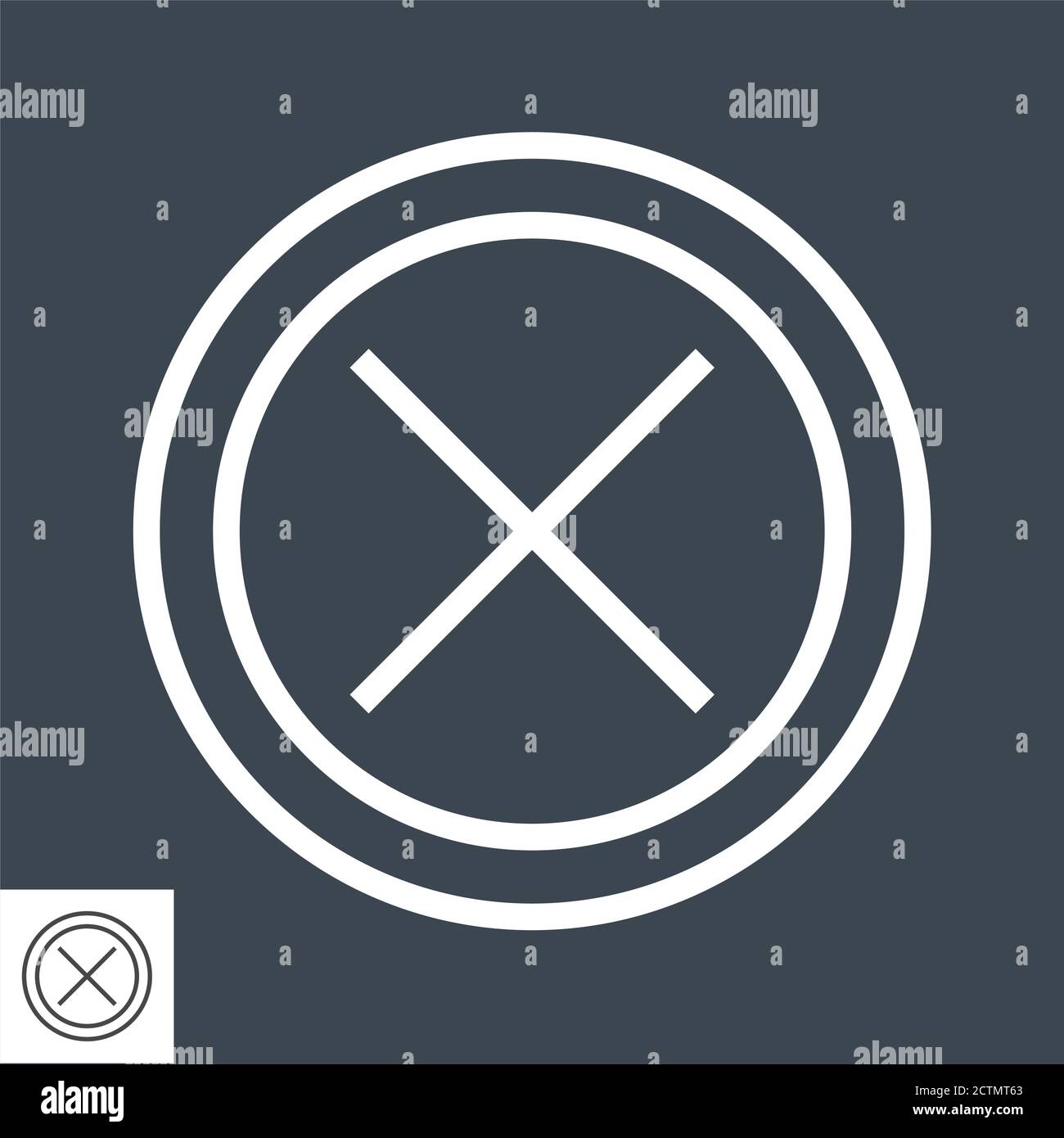 Cancel line icon cross hi-res stock photography and images - Alamy