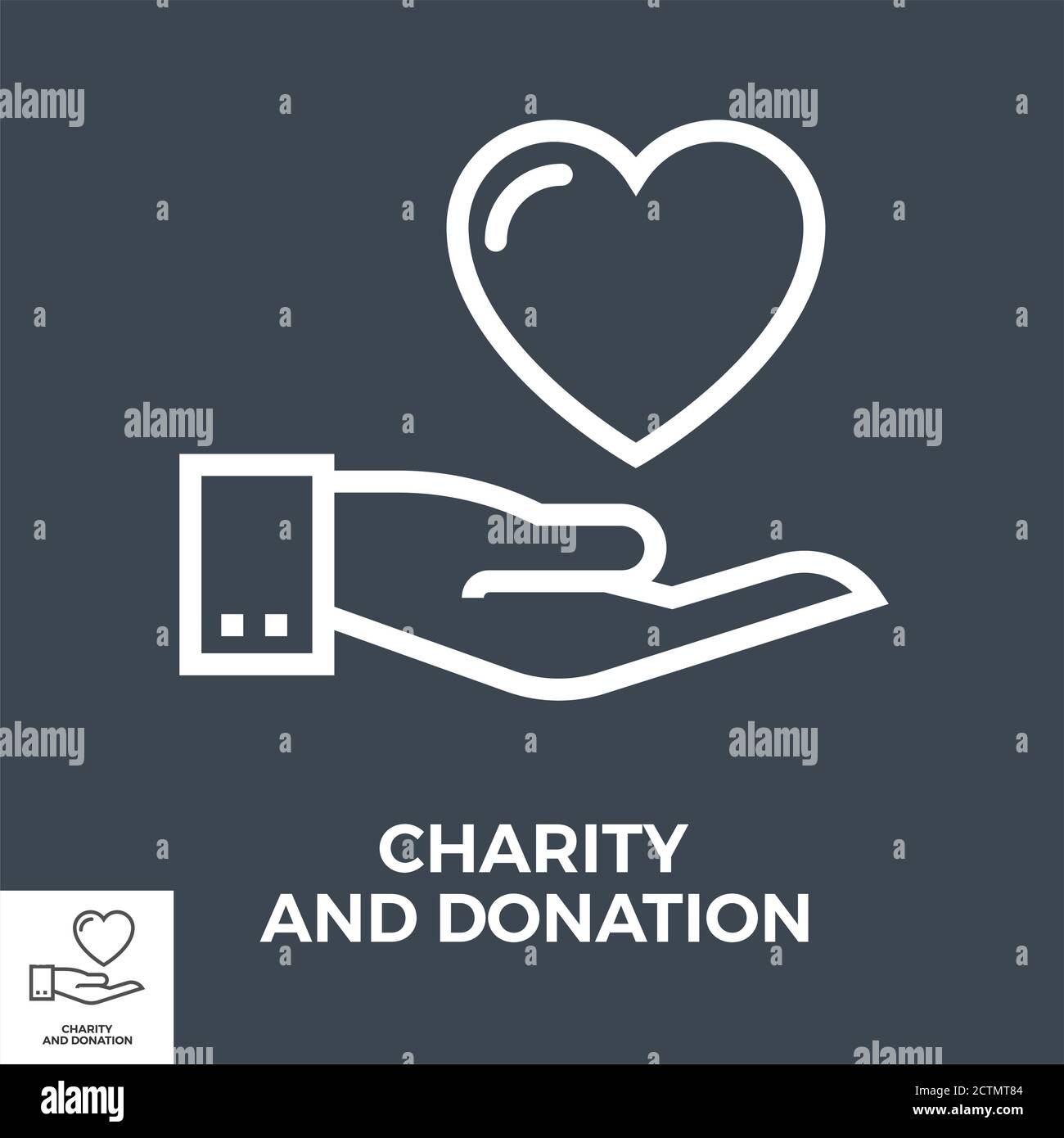 Charity vector line design Stock Vector Images - Alamy