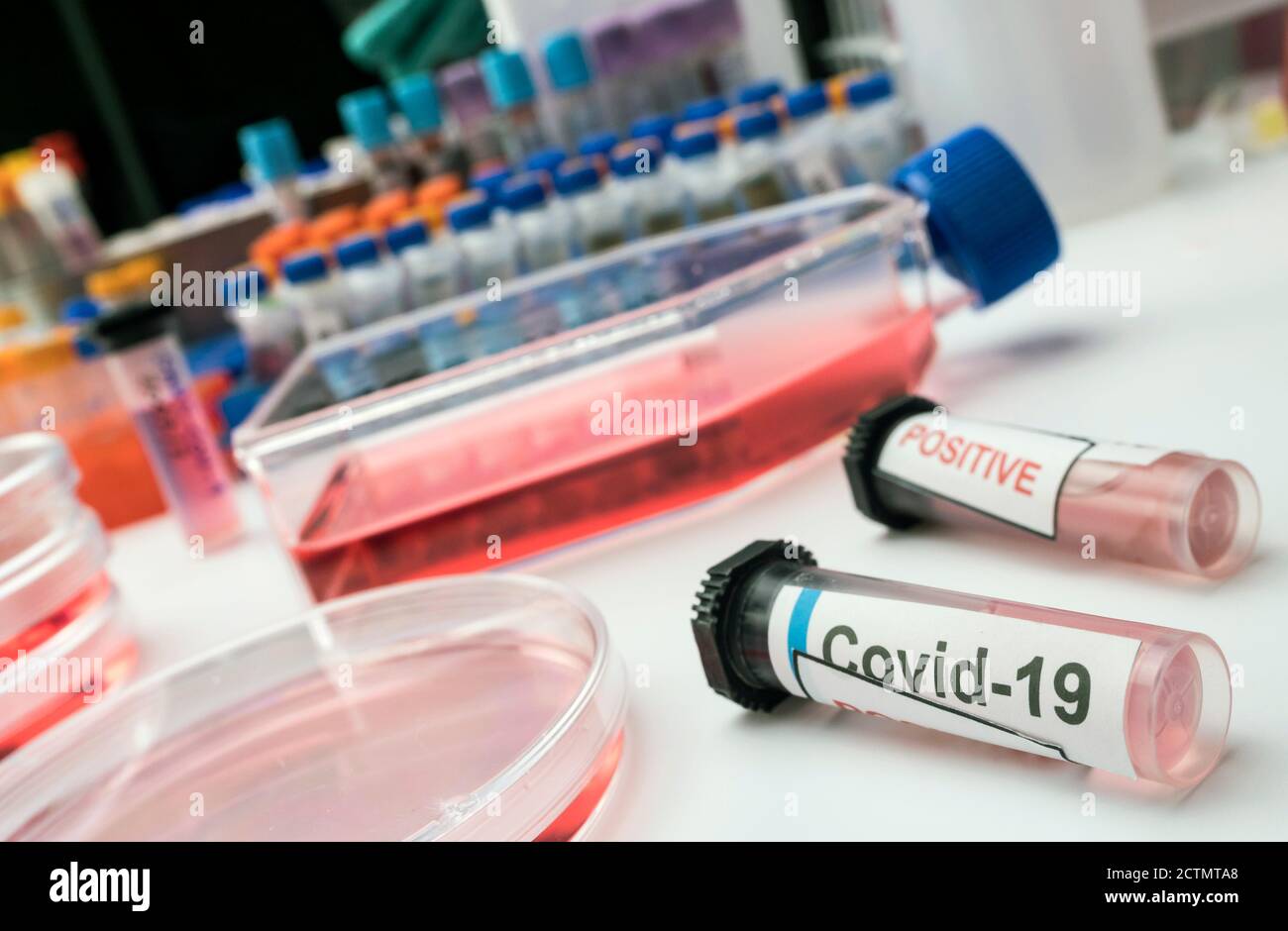 Vial pcr of SarsCov2 coronavirus, conceptual image Stock Photo - Alamy