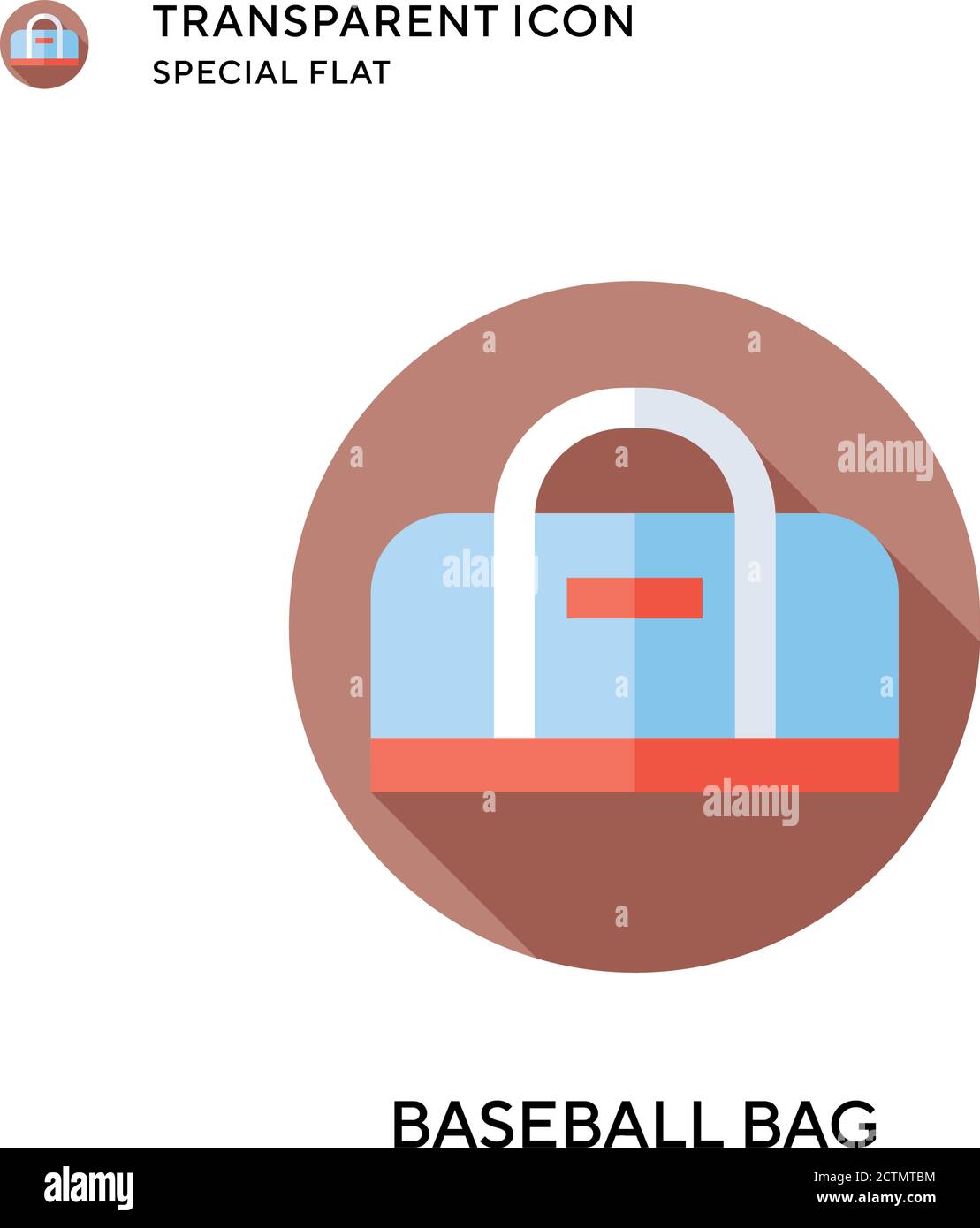 Baseball bag vector icon. Flat style illustration. EPS 10 vector Stock ...