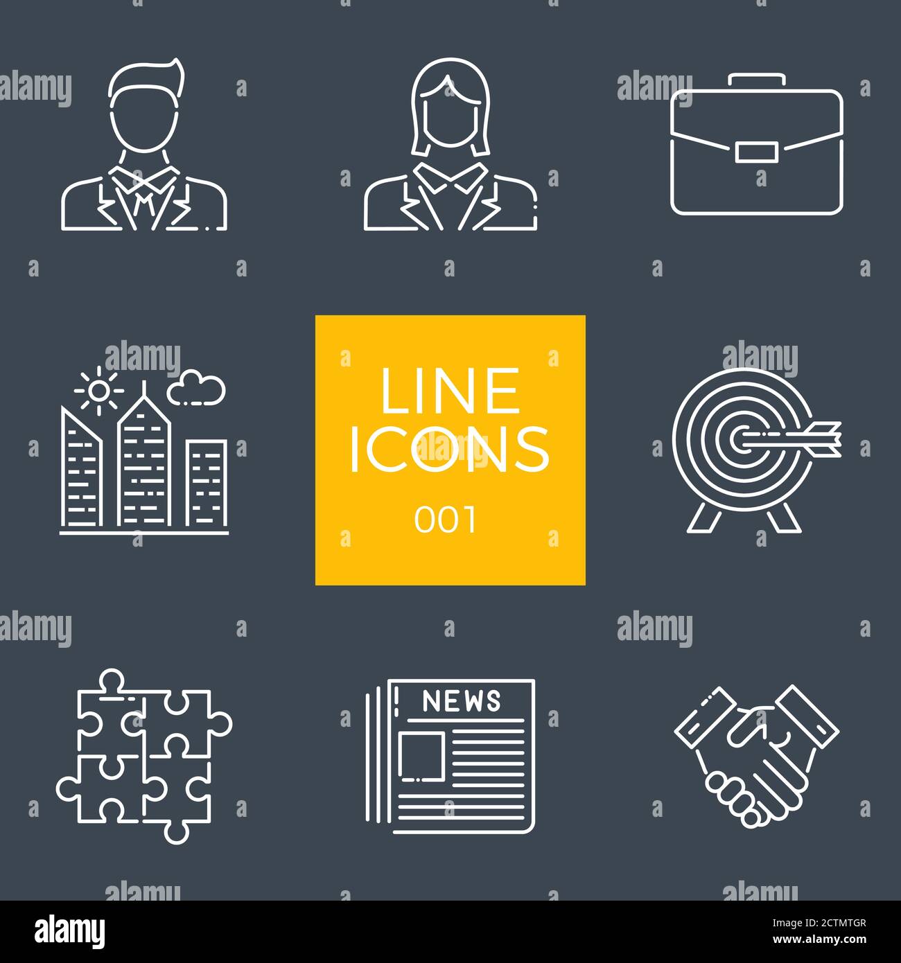 Business Related Vector Line Icons Set Stock Vector Image & Art - Alamy