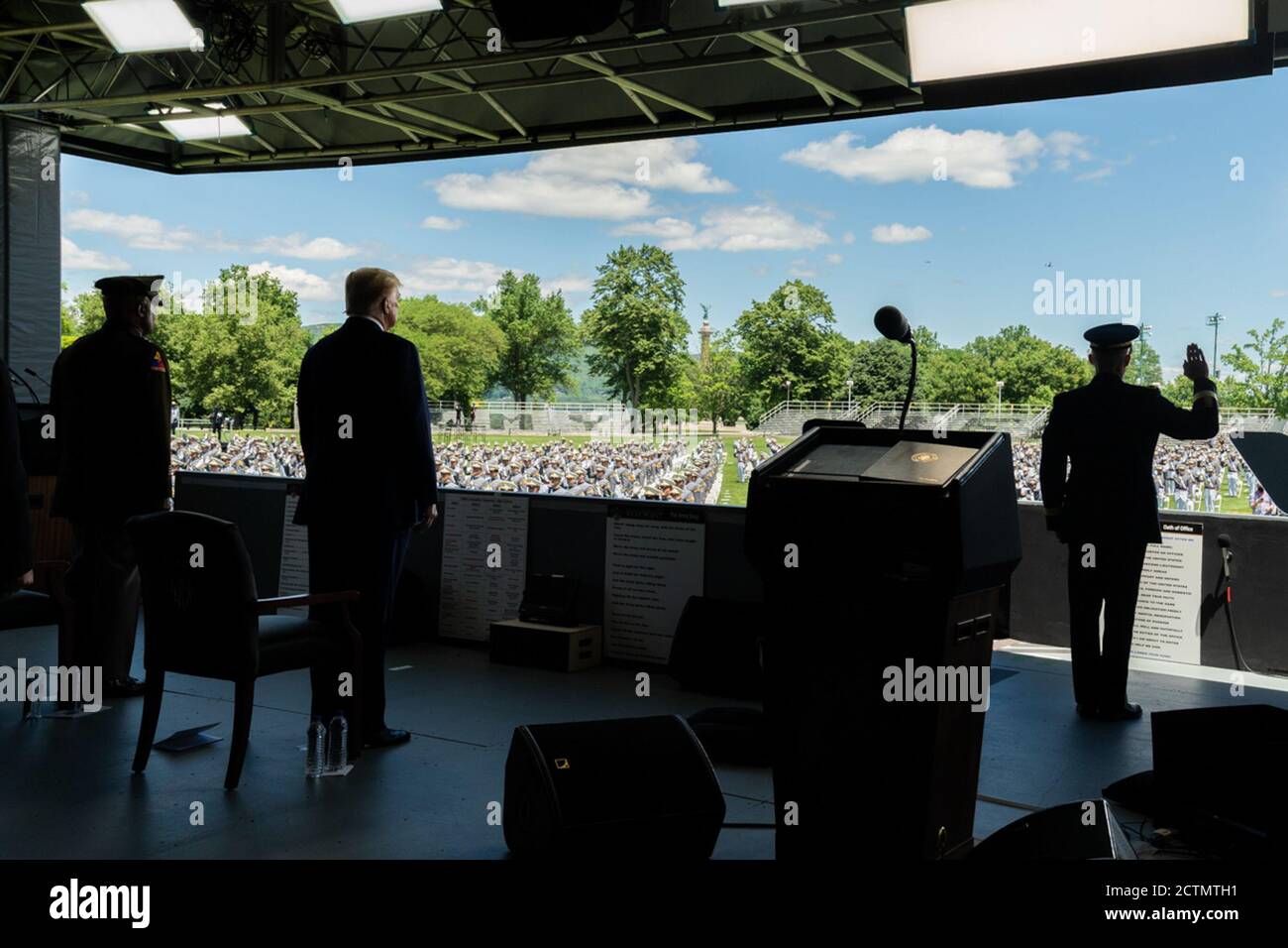 President Donald J. Trump attends the 2020 U.S. Military Academy ...