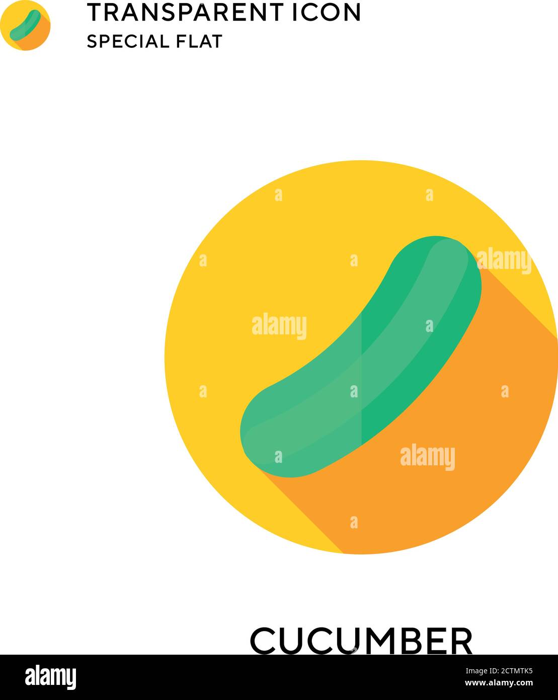 Cucumber vector icon. Flat style illustration. EPS 10 vector Stock ...