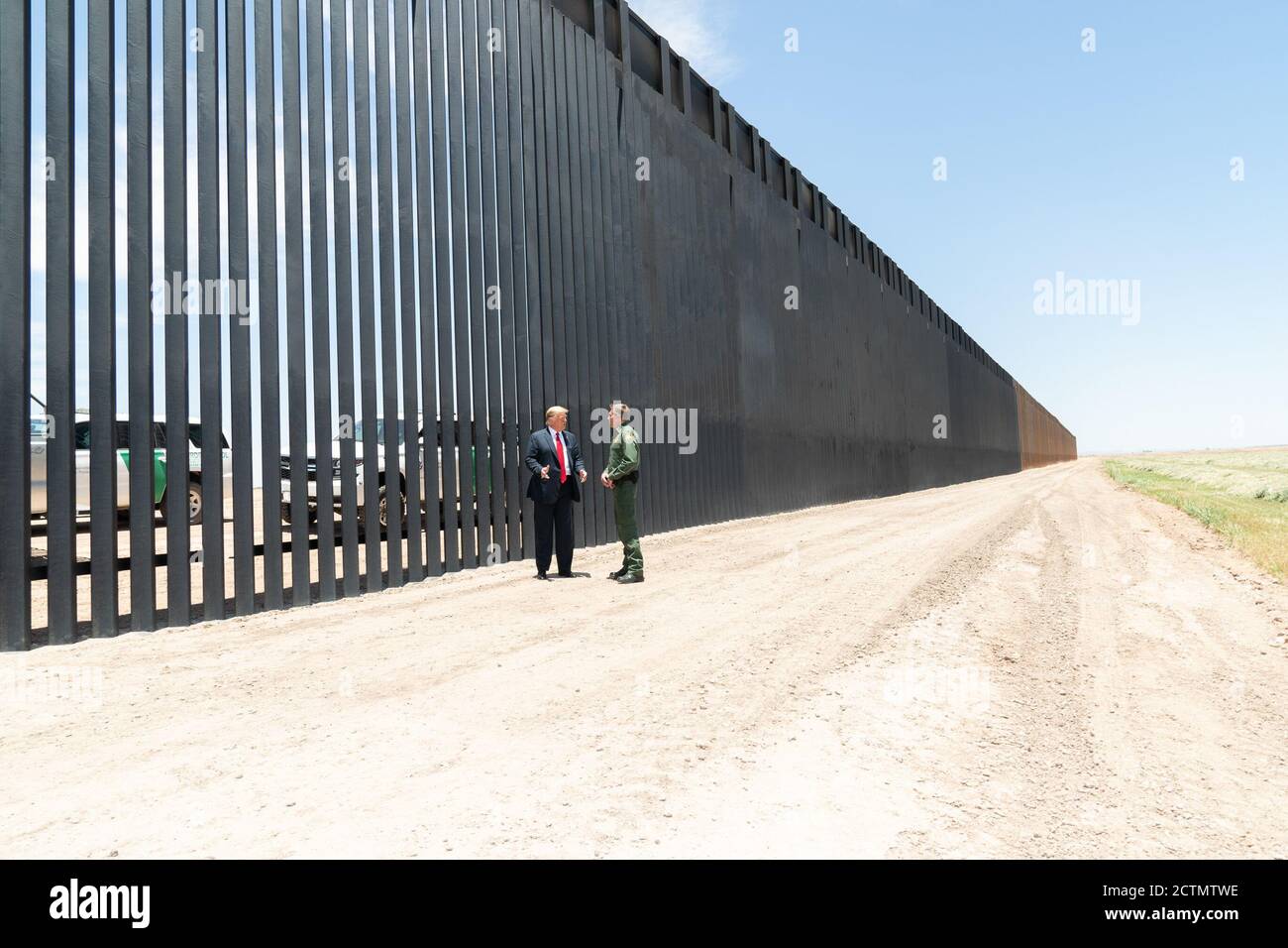 On June 23, 2020, President Donald Trump visited the U.S.-Mexico border ...