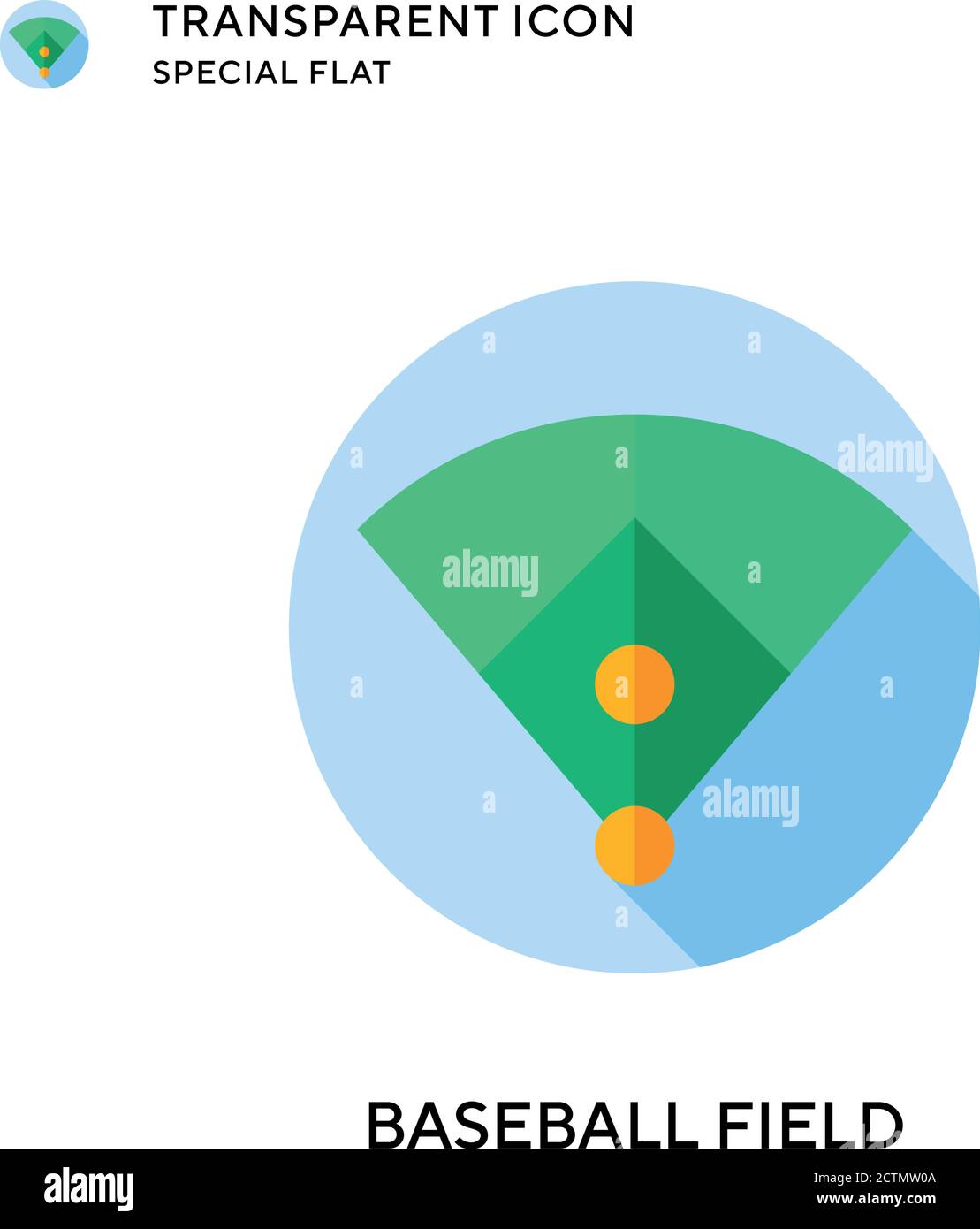 Baseball field vector icon. Flat style illustration. EPS 10 vector ...