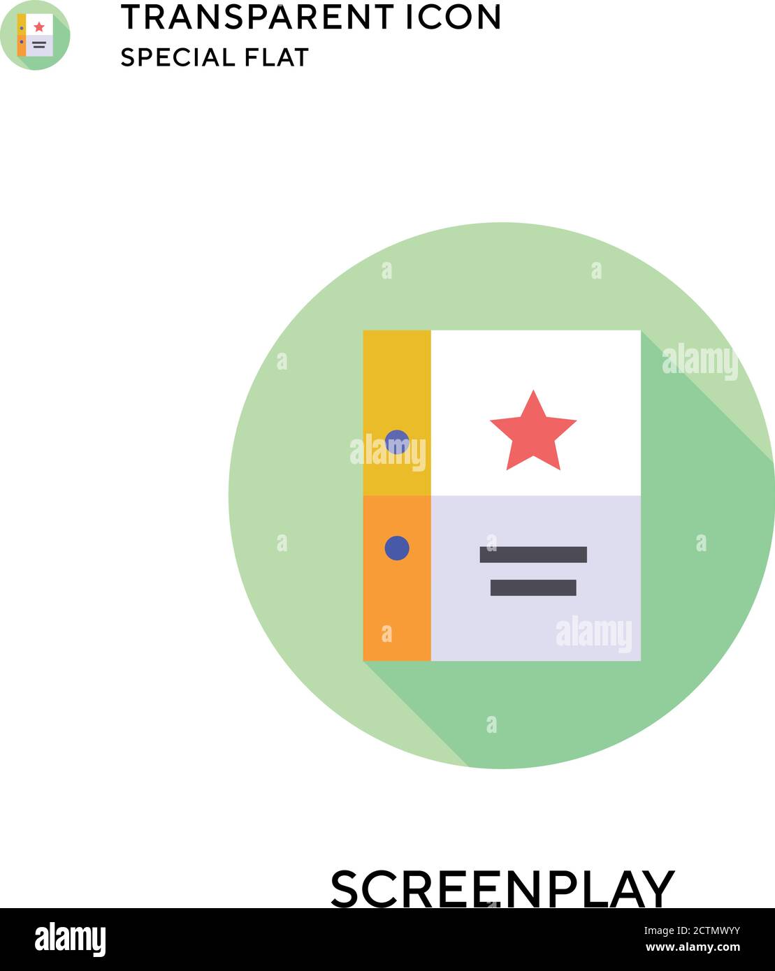 Screenplay vector icon. Flat style illustration. EPS 10 vector Stock ...