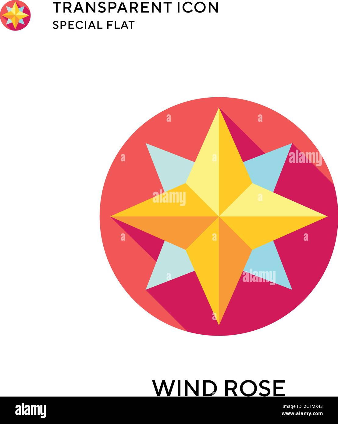 Wind rose vector icon. Flat style illustration. EPS 10 vector Stock ...