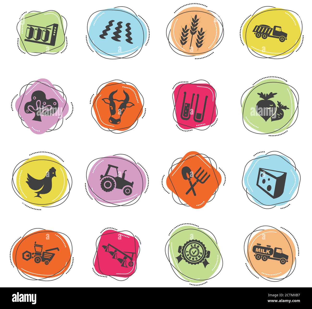 agricultural icon set Stock Vector Image & Art - Alamy