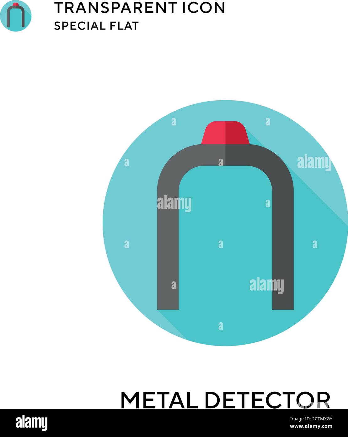 Metal detector vector icon. Flat style illustration. EPS 10 vector ...