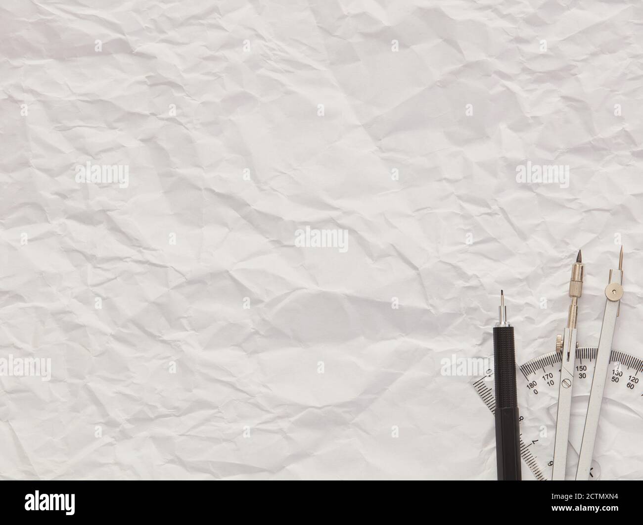 Office Tools On White Paper Stock Photo Alamy