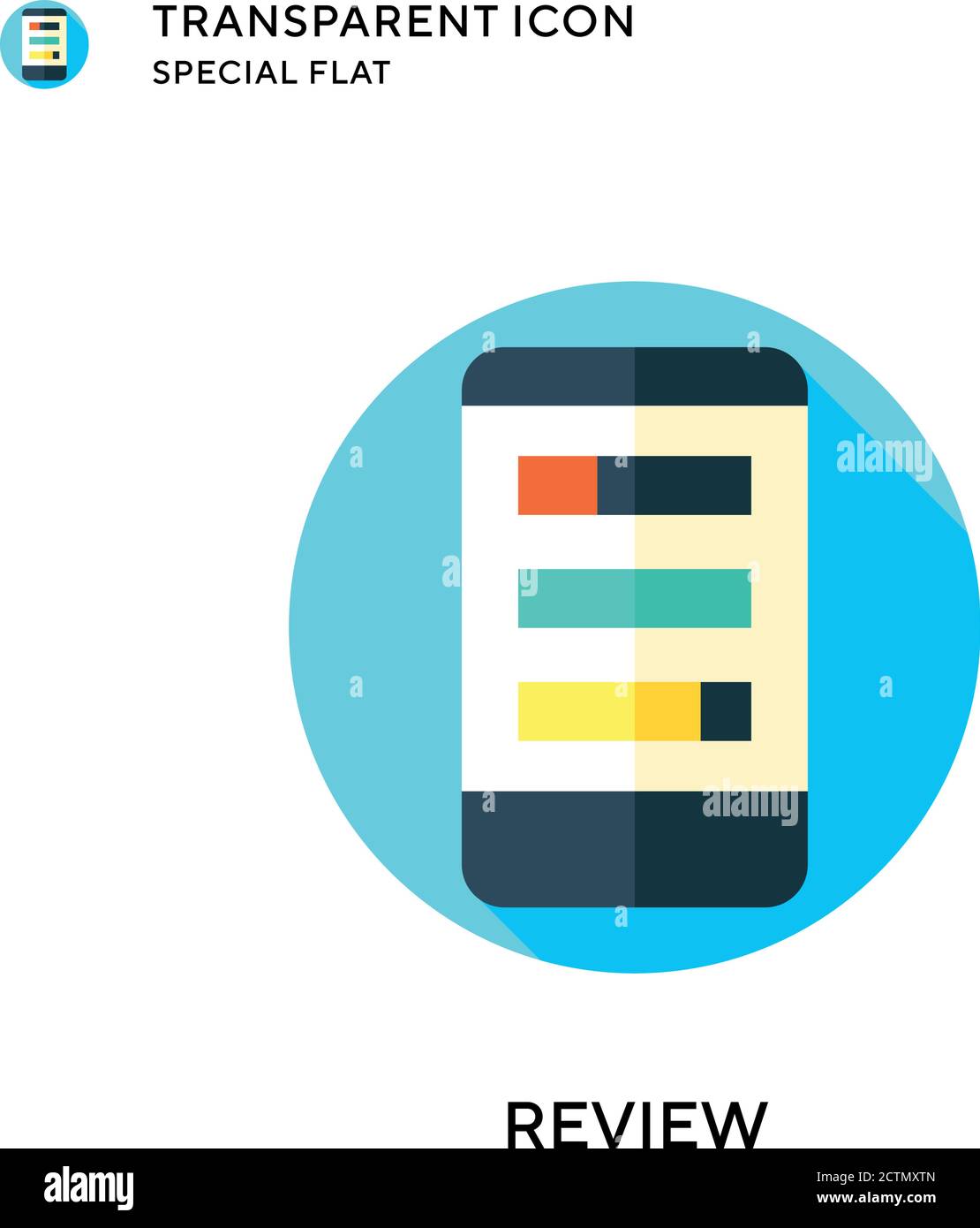 Review vector icon. Flat style illustration. EPS 10 vector Stock Vector ...