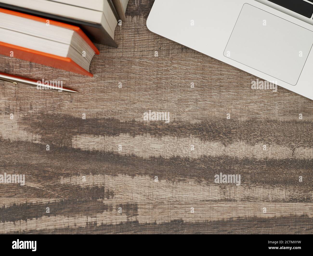 Directly above view of working table with copyspace Stock Photo - Alamy