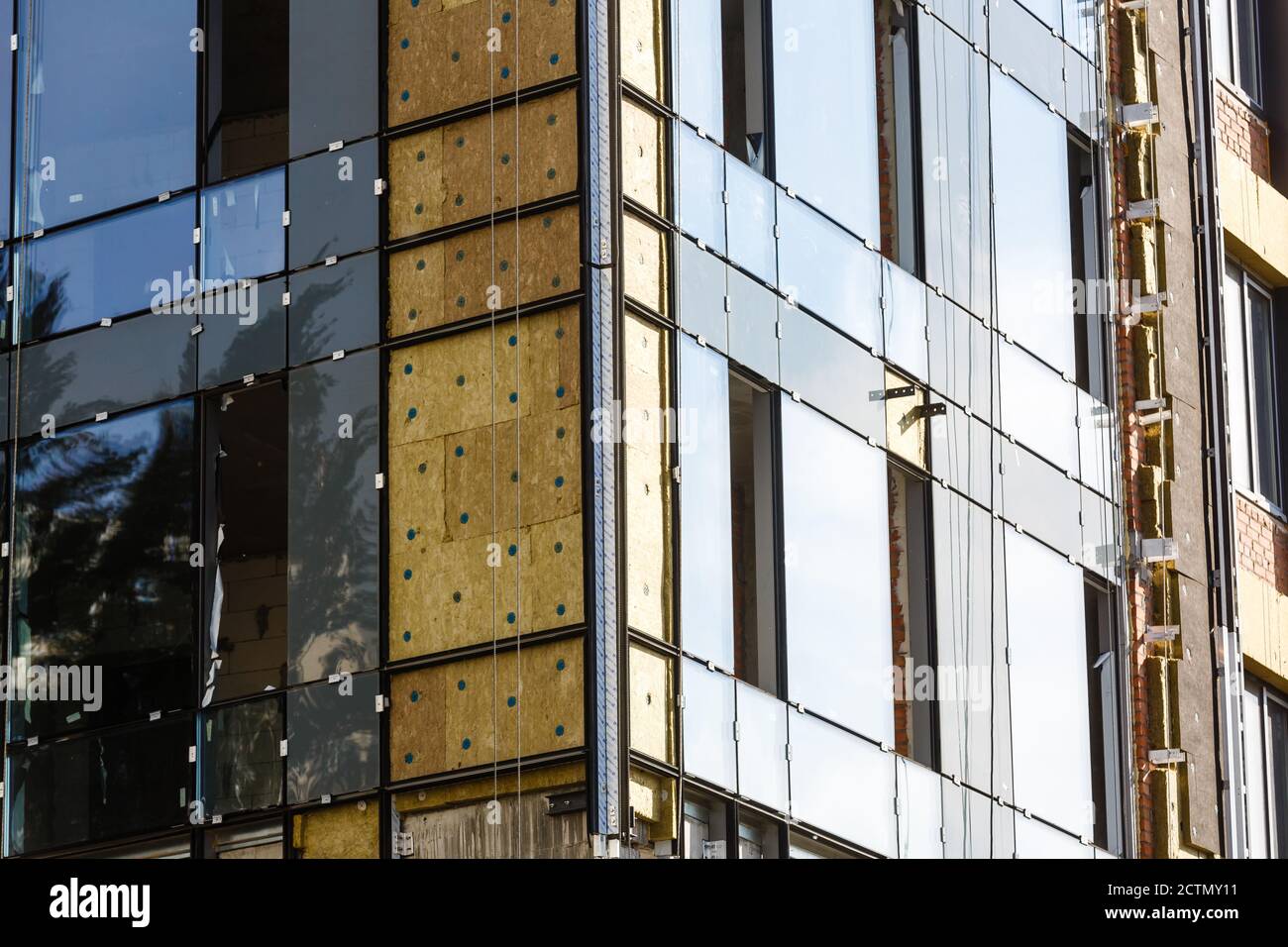 Building facade renovation, house reconstruction, repair Stock Photo ...