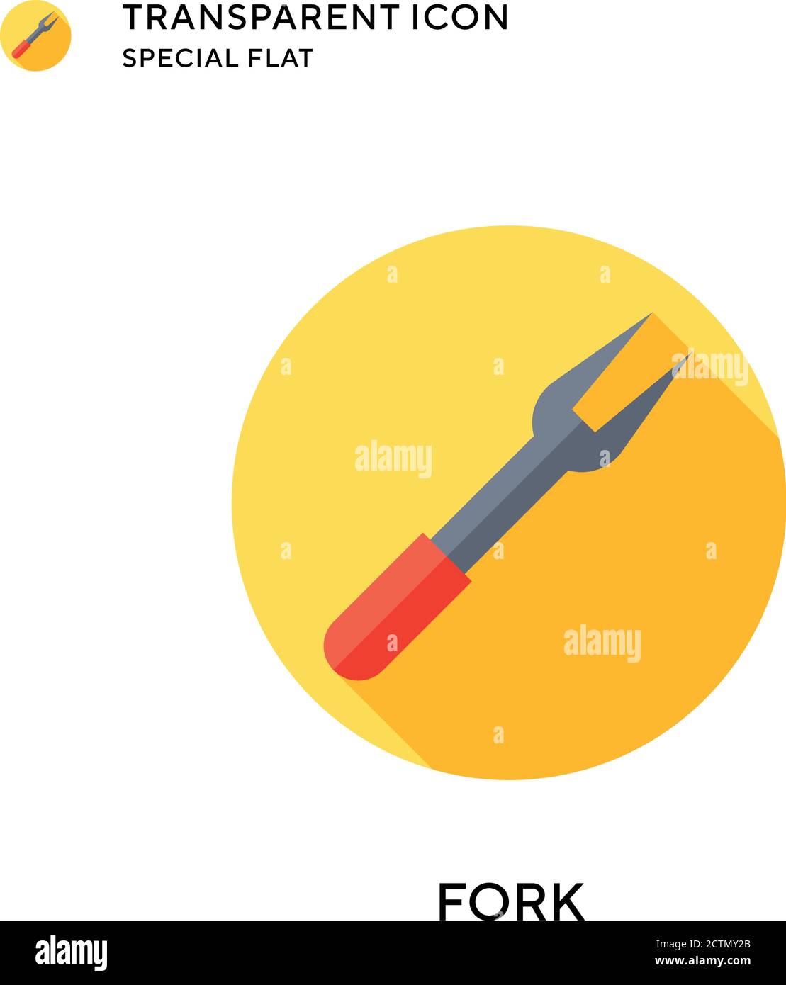 Fork vector icon. Flat style illustration. EPS 10 vector Stock Vector ...