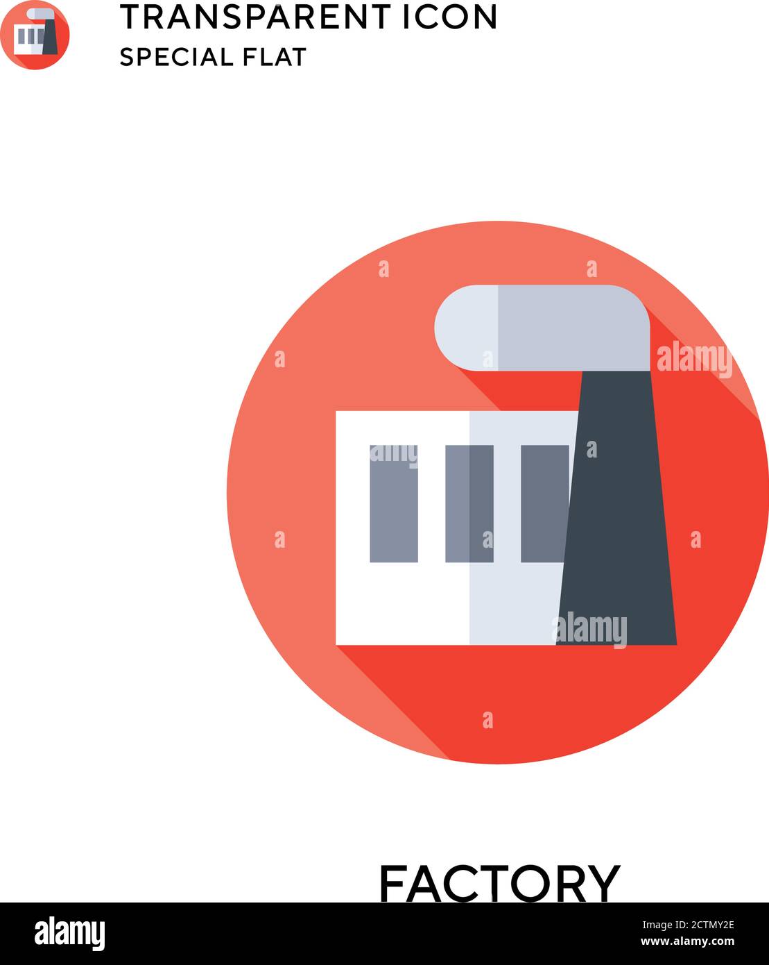 Factory vector icon. Flat style illustration. EPS 10 vector Stock ...